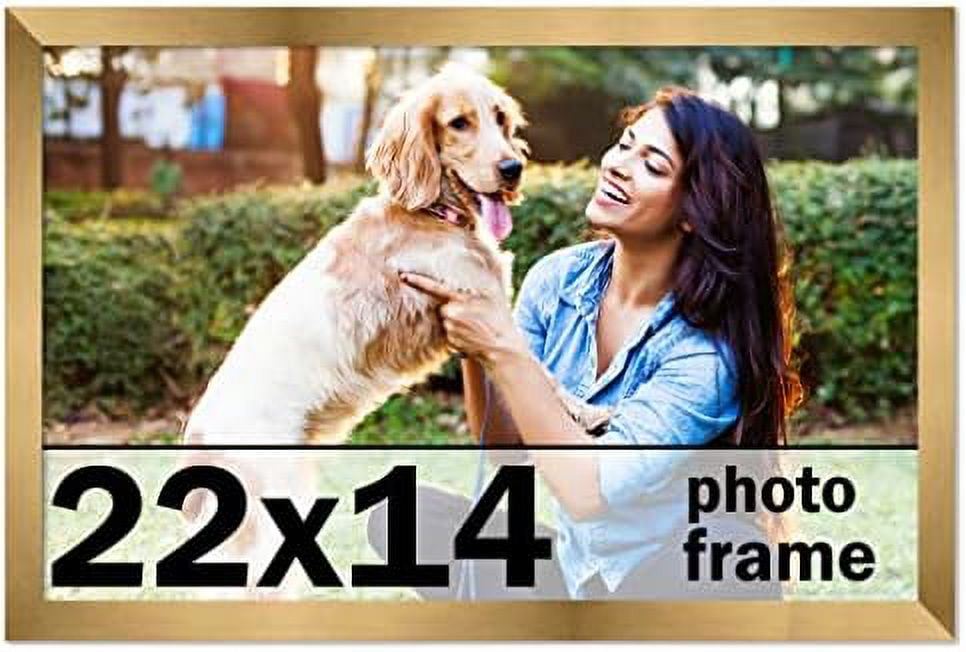 22X14 Frame Bronze Picture Frame - Modern Photo Frame Includes UV Guard ...