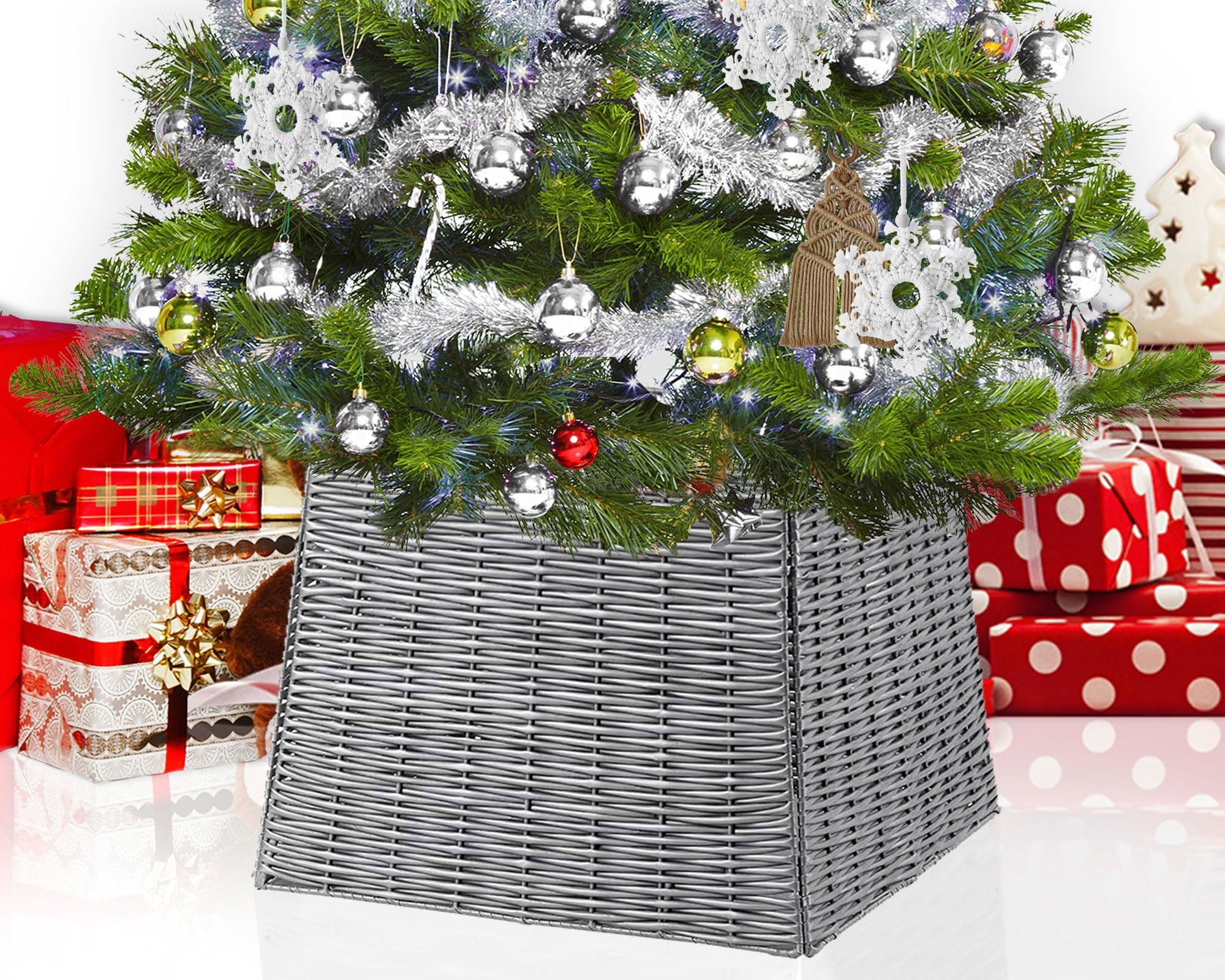 22in Christmas Tree Collars for Artificial Trees, Pencil Tree Collar ...