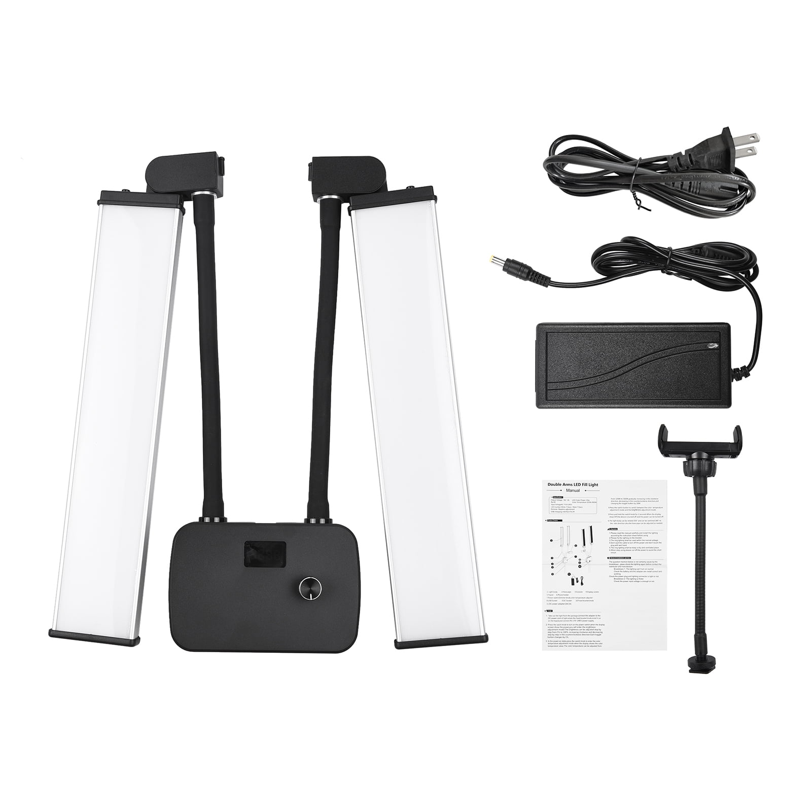 22in Double Arm Fill Light Dual Color Temperature LED Beauty Video ...