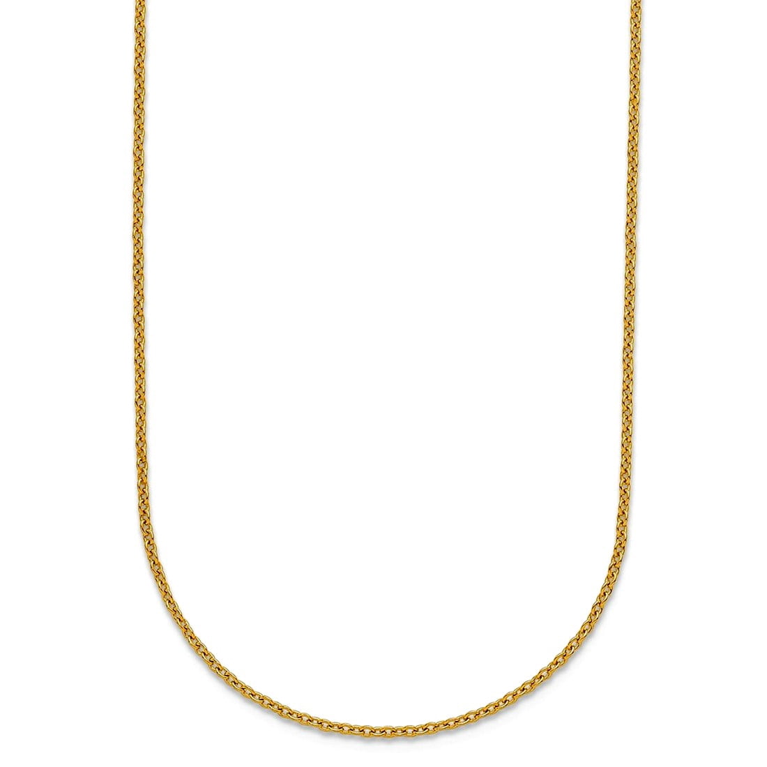 22k 1.3mm Cable Chain Necklace 20 Inch Chain Necklace for Women and Men ...
