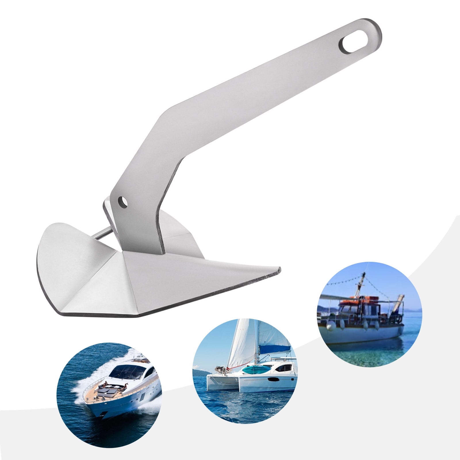 22lbs Boat Anchor, Stainless Steel Delta Style Boat Anchor Heavy Duty ...