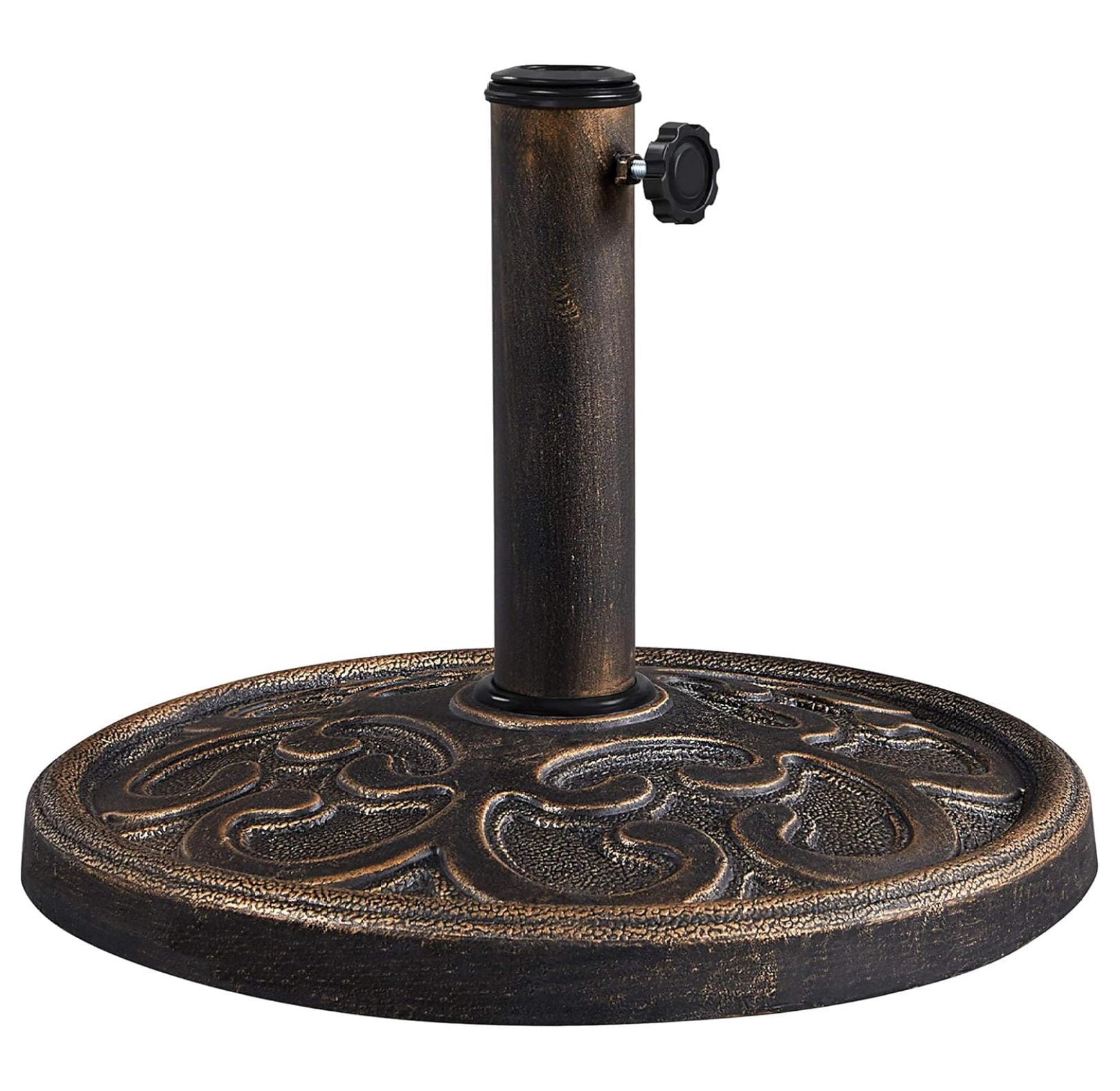 22lbs Heavy Duty Round Antiqued Umbrella Base All Weather Umbrella ...