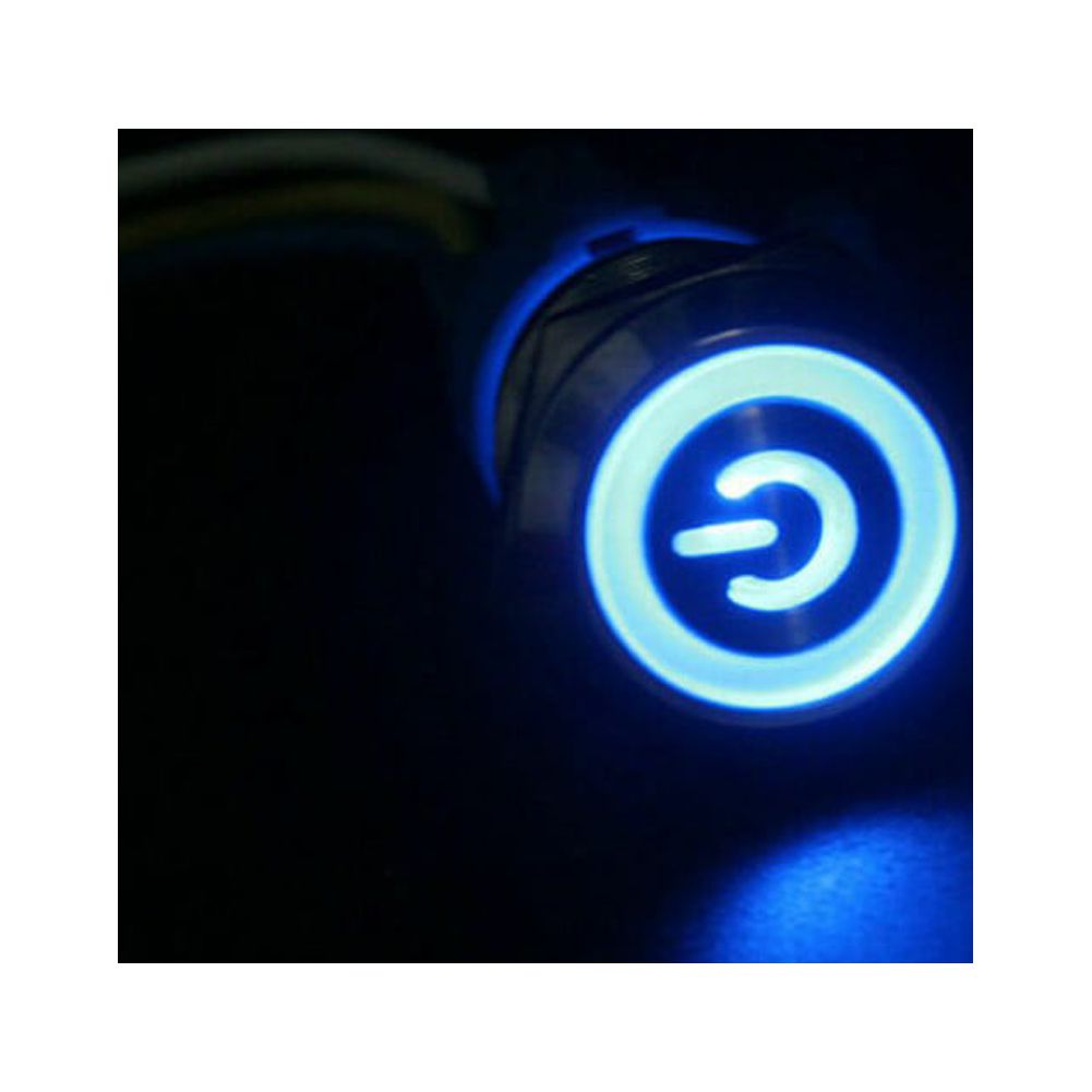 22mm 12V LED Metal Latch Push Button Switch with Socket for Car Boat ...