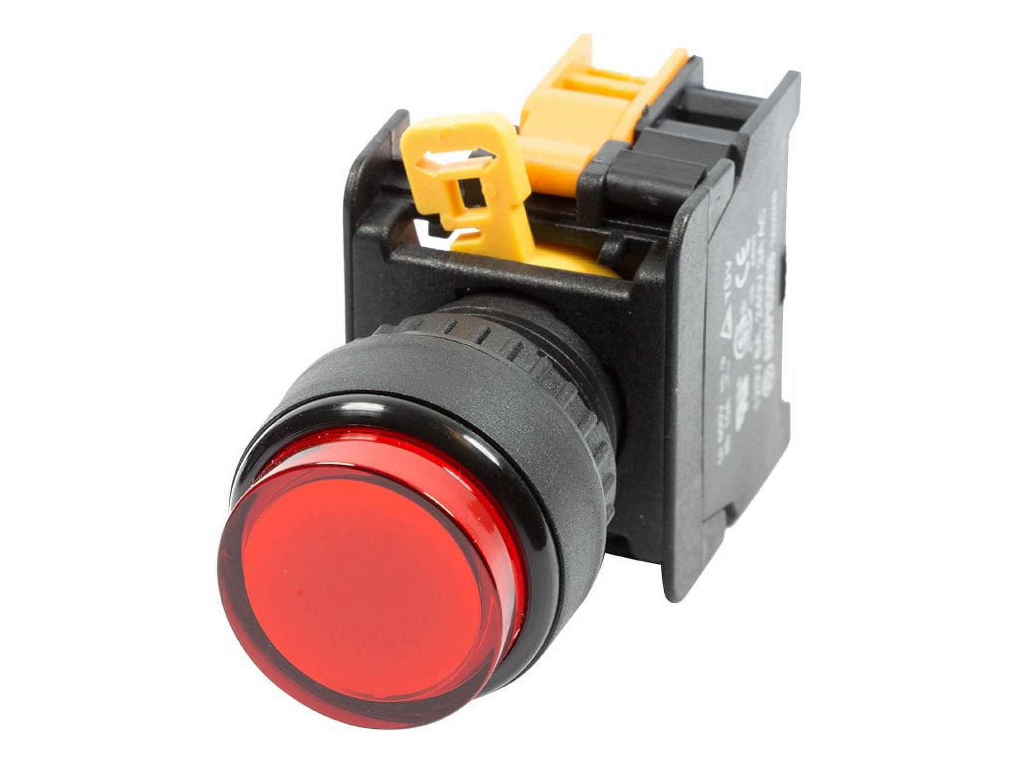 22mm 1NO 1NC Momentary Push Button Switch 110V LED Illuminated (Red) - Walmart.com