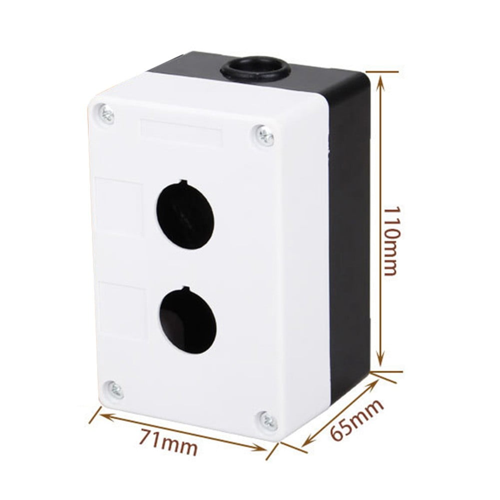 22mm 2 Hole Emergency Stop push button switch box waterproof Plastic ...