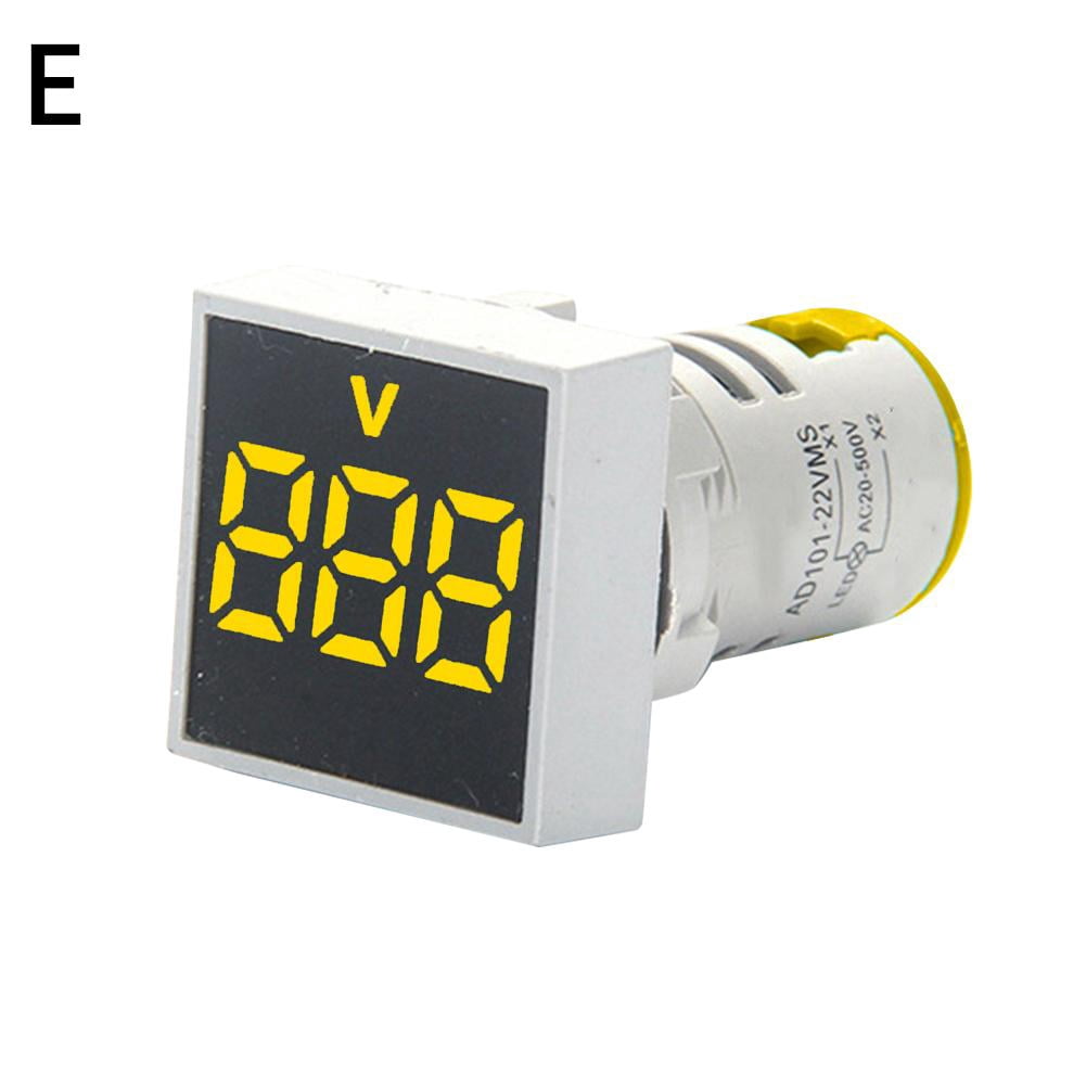 22mm 20mA AC-50-500V LED Digital Voltmeter Indicator Light ...
