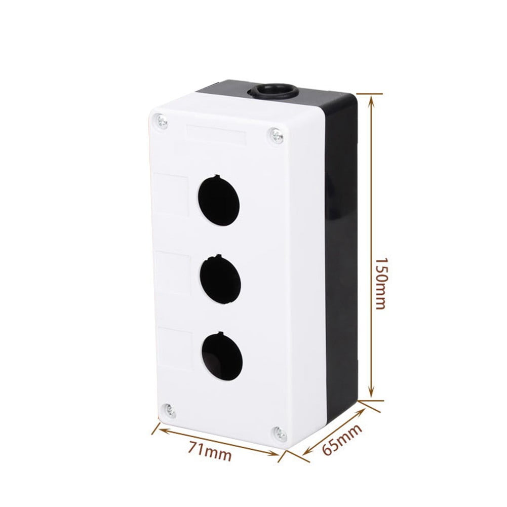 22mm 3 Hole Emergency Stop push button switch box waterproof Plastic ...
