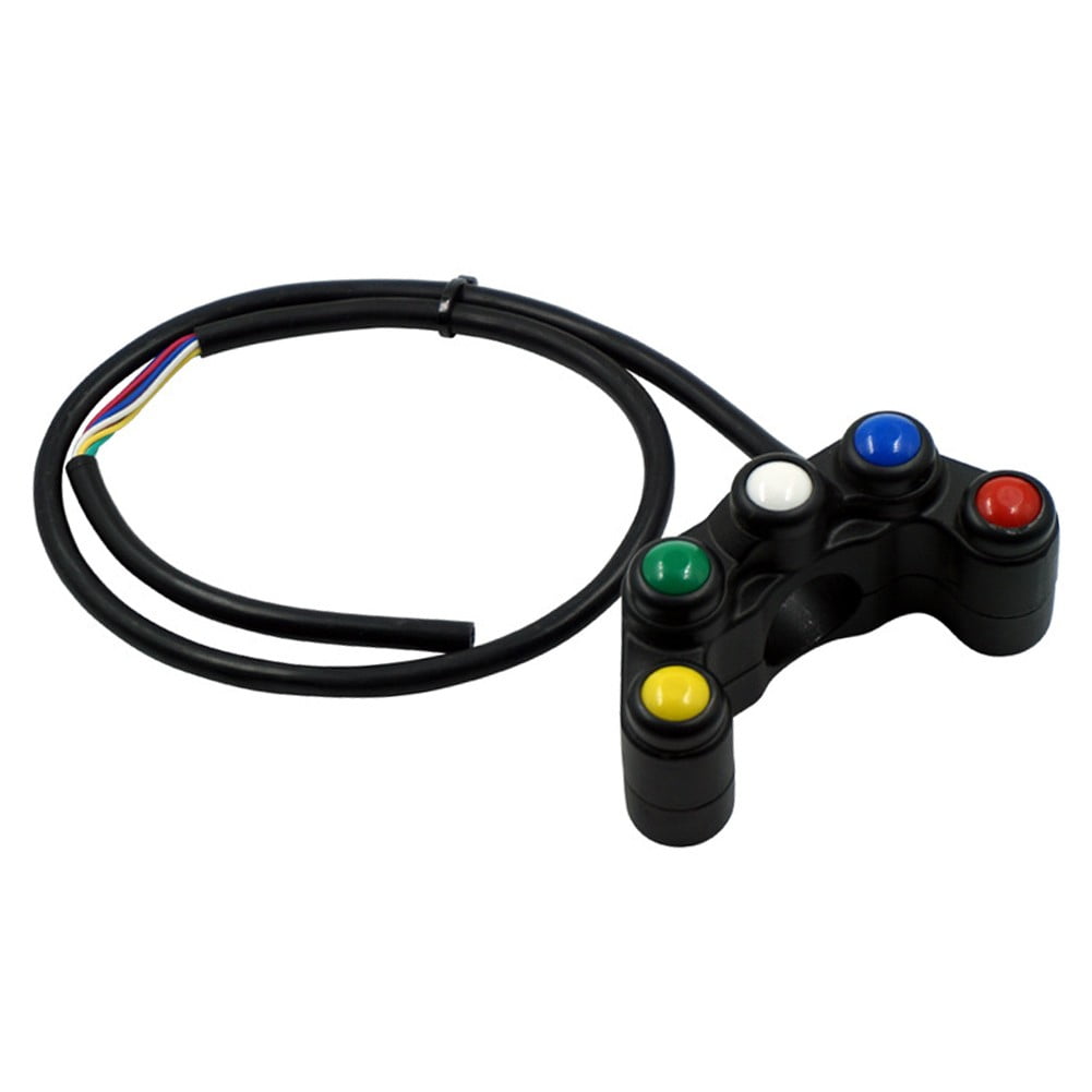 22mm 5 Button Array Motorcycle Switch Racing Off-Road Handlebar Switch Assembly - Walmart.com