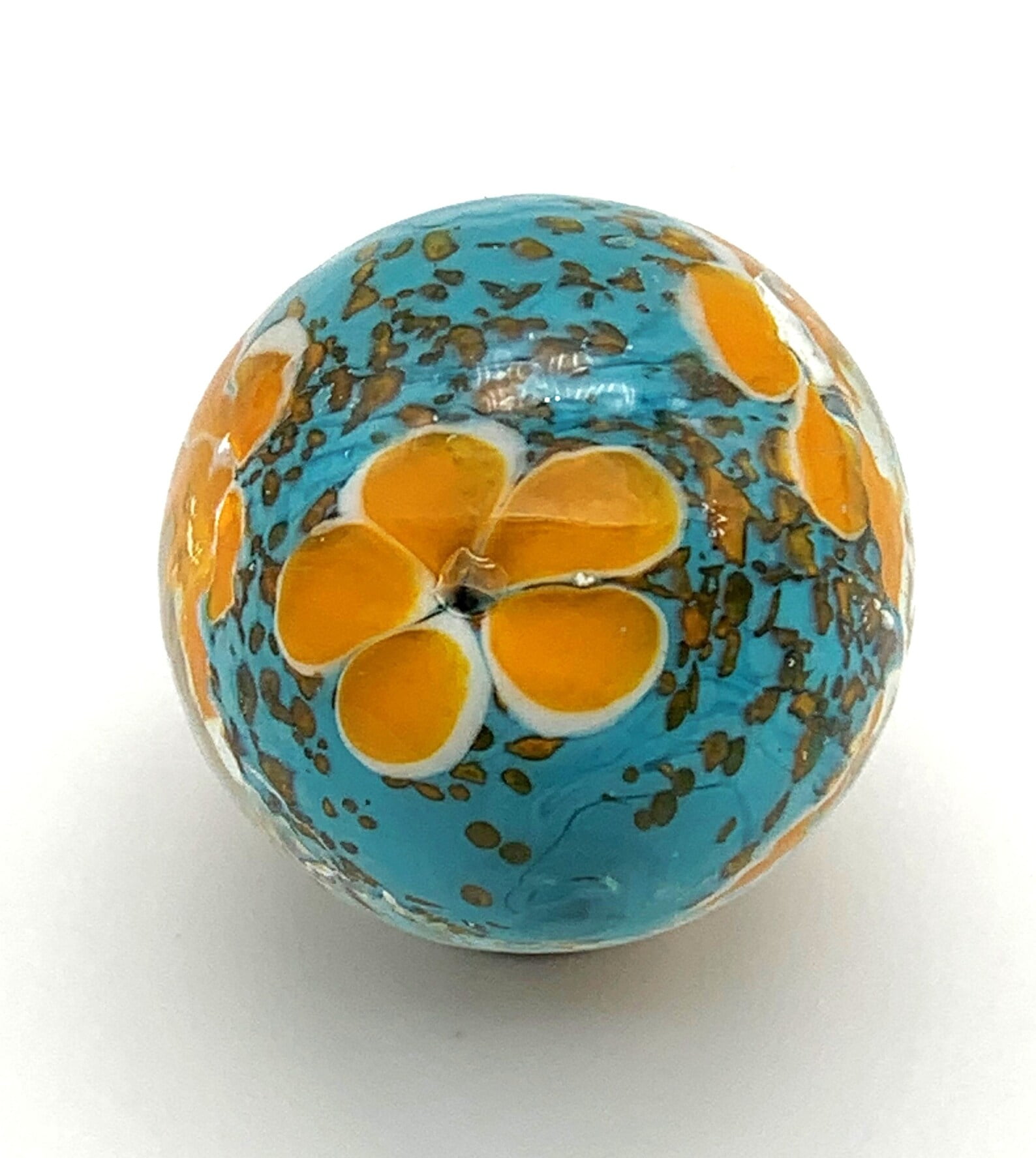 22mm (7/8") Cosmos Hand Made Art Glass Marble Toy Flower - Walmart.com