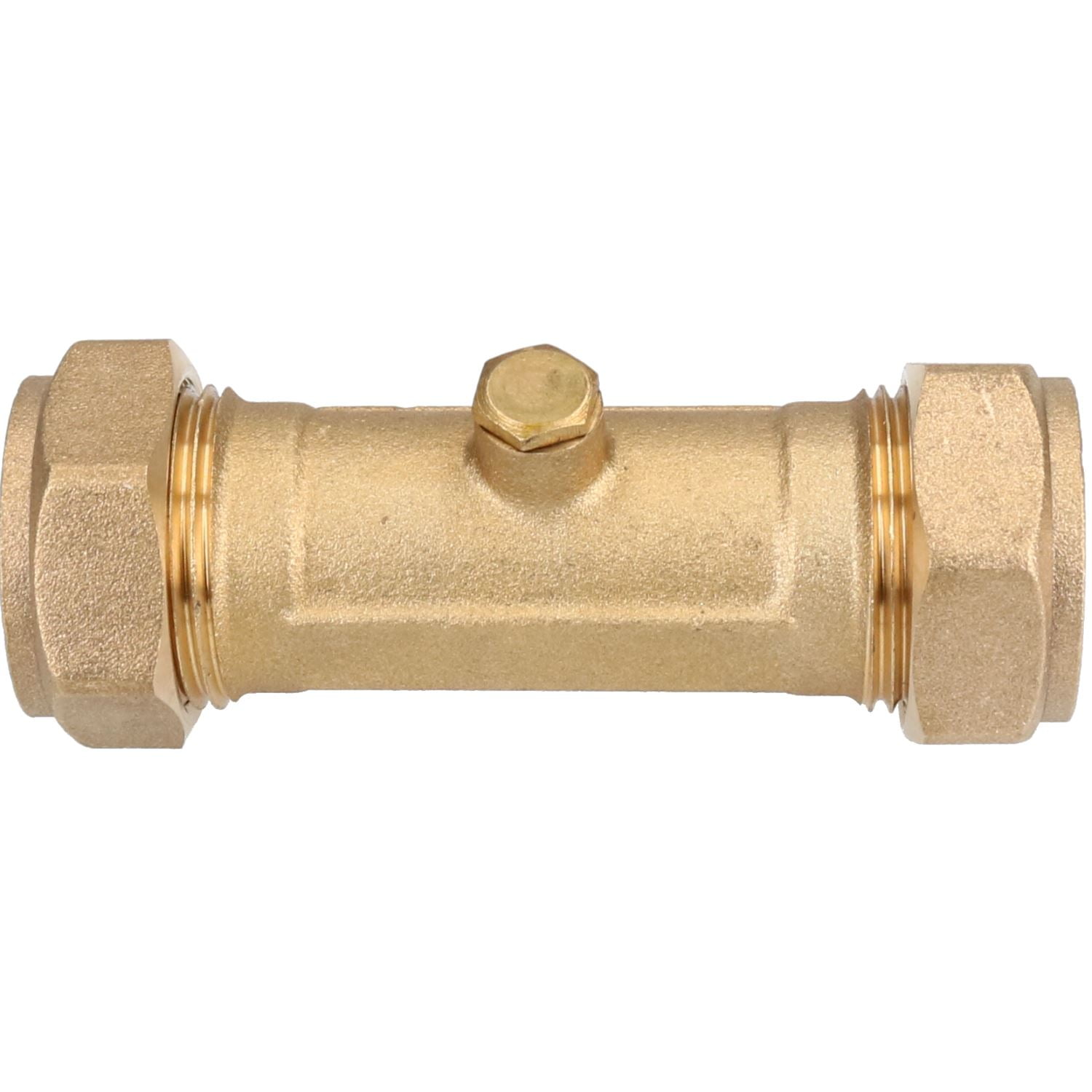 22mm Brass Double Check Valve One-Way Non-Return Compression Fittings ...