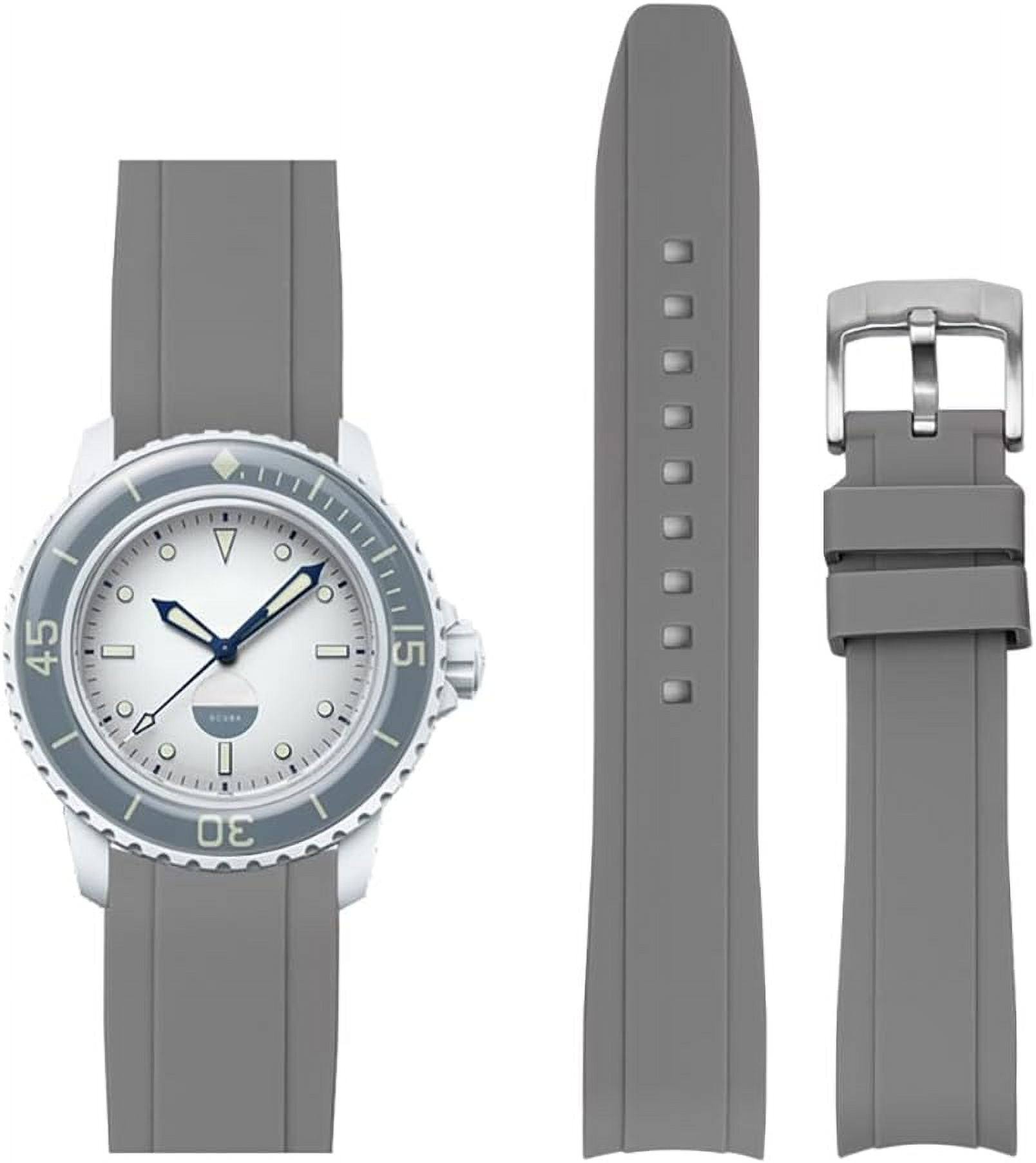 22mm Curved End Rubber Band For Blancpain X Swatch, Replacement Watch ...