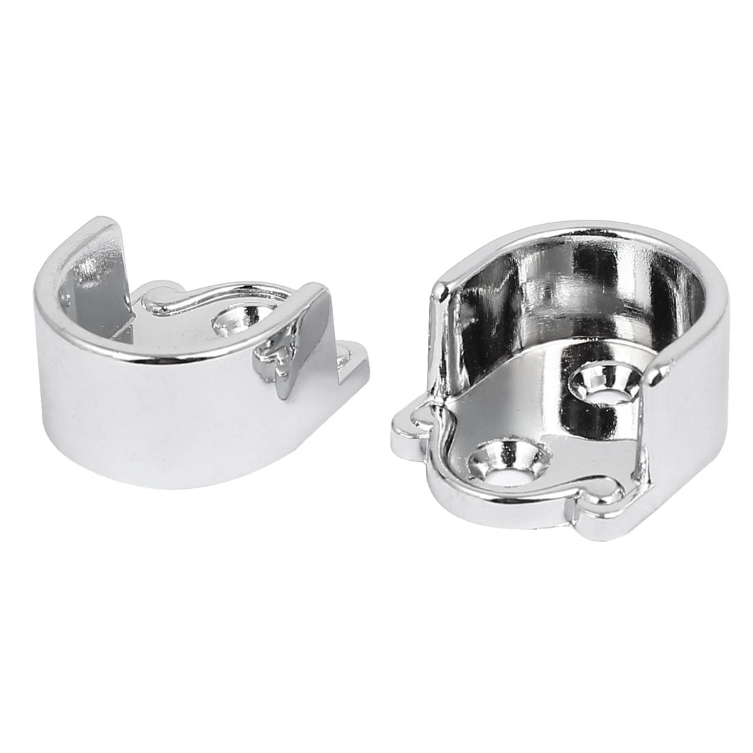 22mm Dia Zinc Alloy Wall Mounted Pipe Tube Wardrobe Rail Supports ...