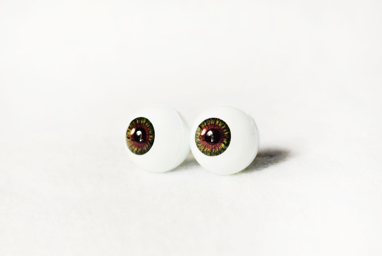 22mm Green 2pcs Glastic Realistic Doll Eyes Eyeball Made in Japan ...