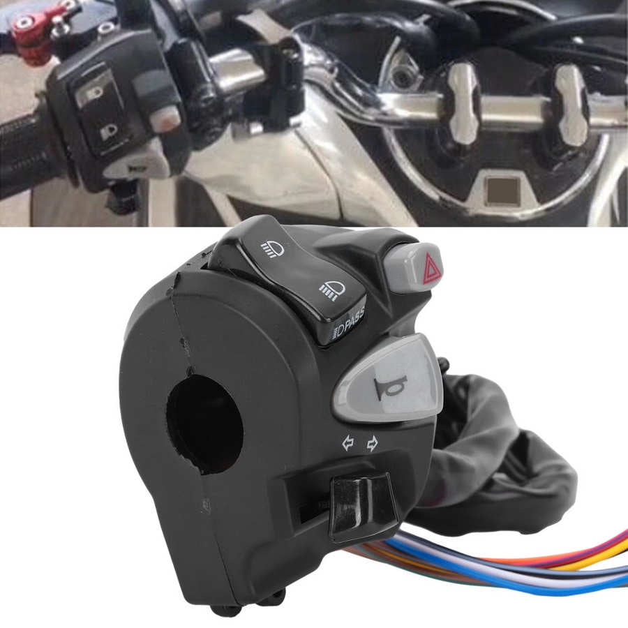 22mm Handlebar Headlight Switch Low/High Beam Control Button Handlebar ...