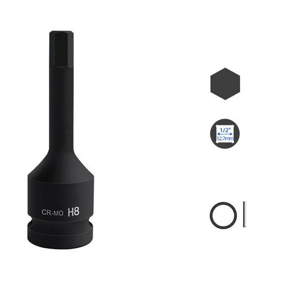 22mm Hex Impact Bit Socket for Industrial Applications Heat Treatments ...