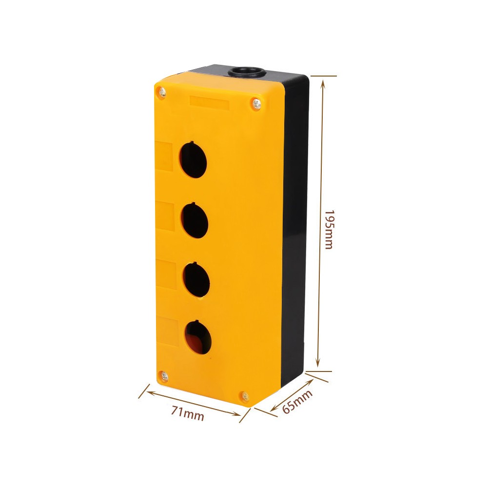 22mm Hole Emergencye Stop Push Button Switch Box Waterproof Plastic Control Box 4 holes ...