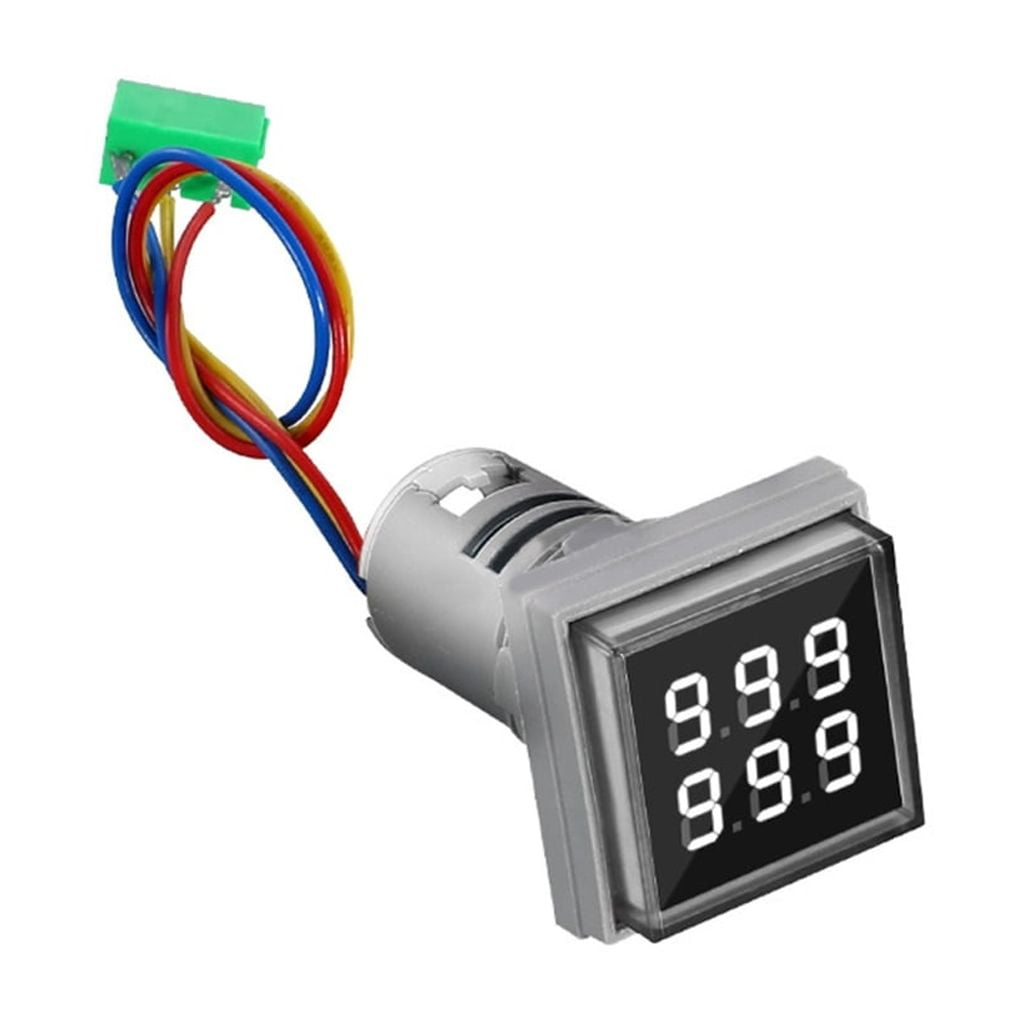 22mm Hole Mount Counter LED Backlit Square Counter Meter 0-999999 220V ...