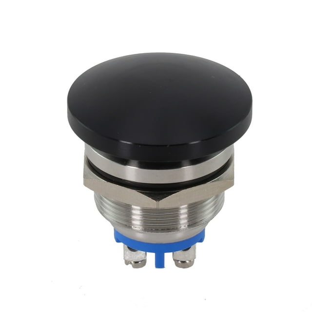 22mm Metal Push Button Switch 1NO Momentary Self-reset Mushroom Head Screw Feet - Walmart.com
