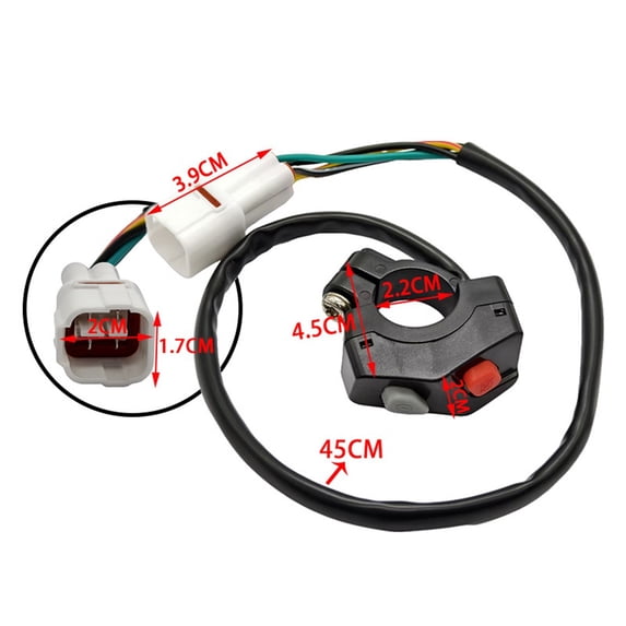 22mm Motorcycle Handlebar Fog Headlight Start Kill Switch ON OFF Button ...