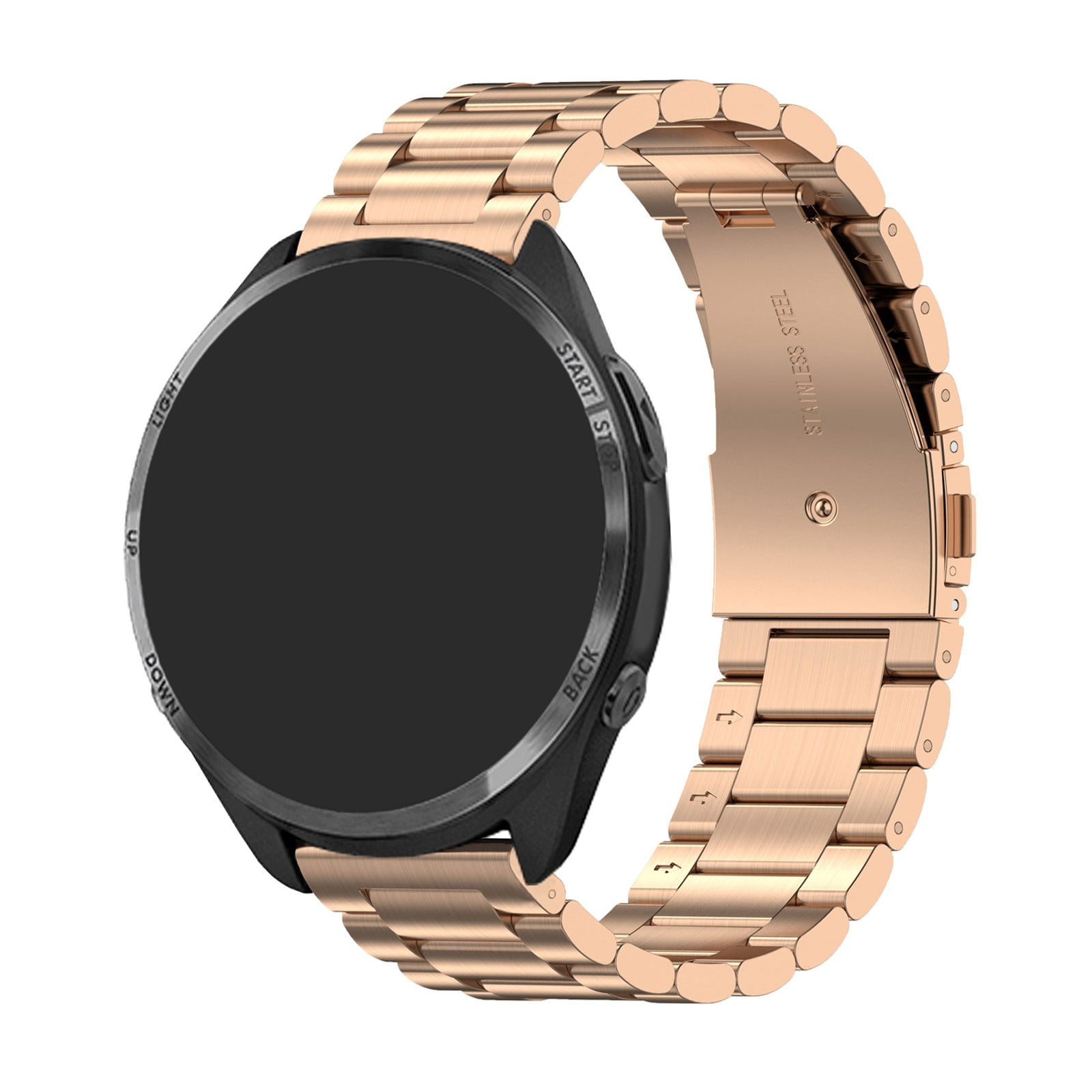 【22mm】Multipurpose Stainless Steel 3 Link Timepiece Strap for Various ...