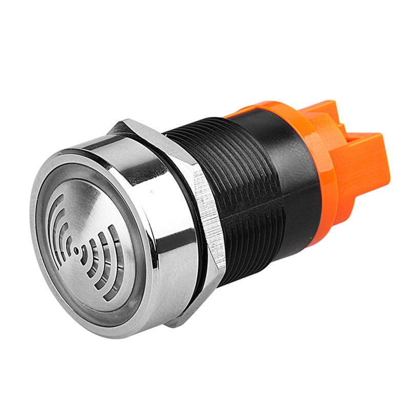 22mm Red Flashing High Decibel Waterproof IP65 Buzzer Brass Chrome ...