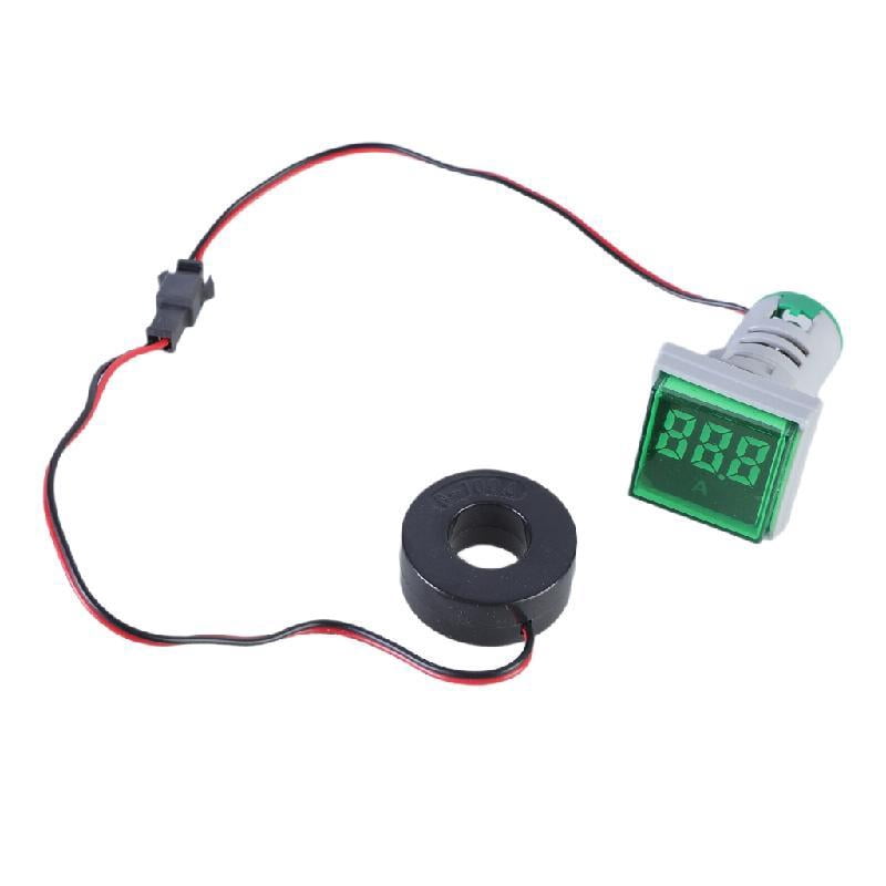 22mm Square Head Current Tester Gauge Digital Ammeter AC100A Current ...