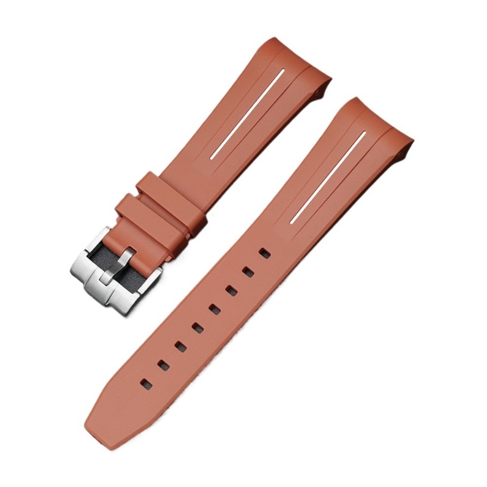 22mm TPU Rubber Watch Band For Swatch X Blancpain Fifty Fathoms Curved ...