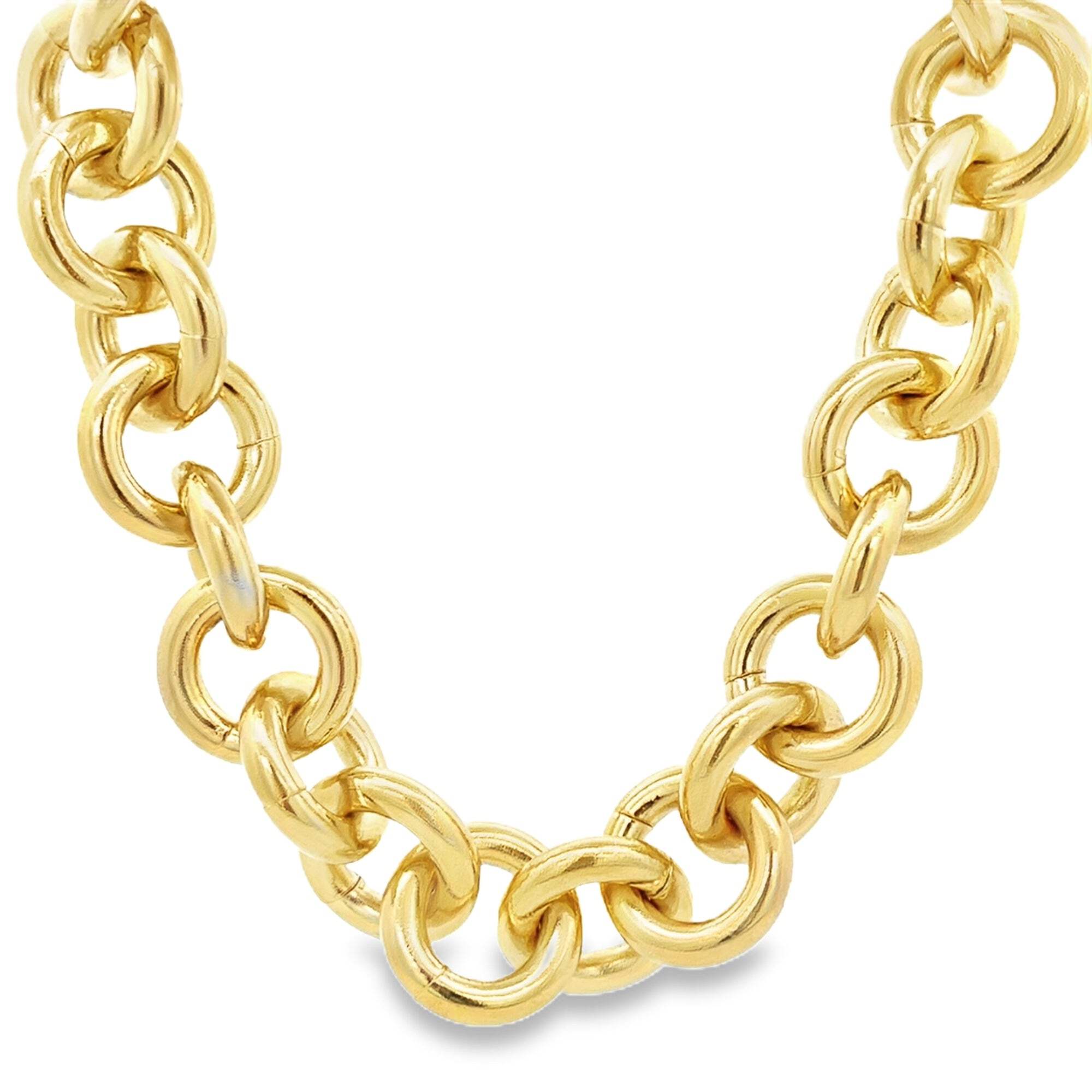 22mm Thick Chunky Rolo Link Chain (F105) - Walmart.com