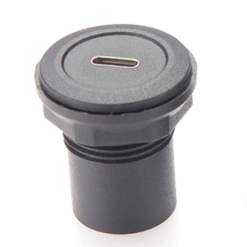 22mm USB Connector USB C Jack to USB C Jack Round Panel Mount Adapter ...