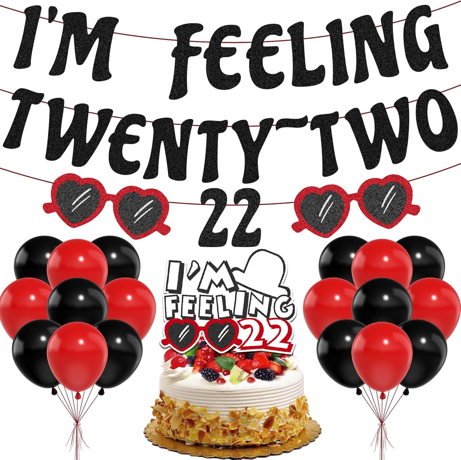 22nd Birthday Party Decorations for Boys Girls - 22th Birthday ...