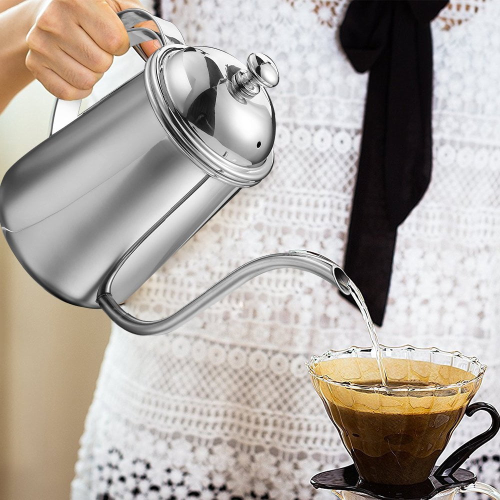 22oz/650ml Stainless Steel Pour Over Coffee Kettle Gooseneck 6mm Spout ...