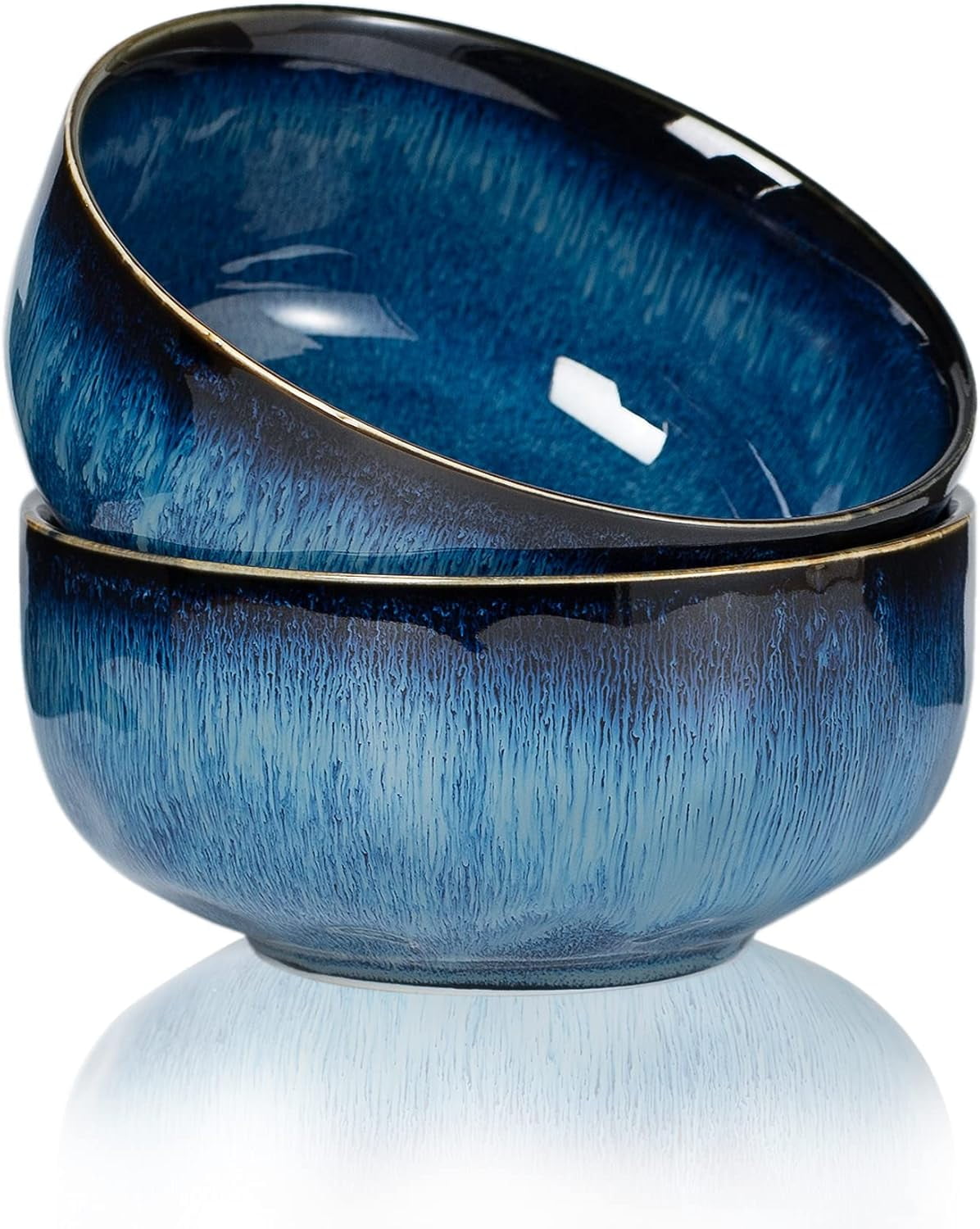 22oz Ceramic Serving Bowls Set of 2, 5.75 Inch Porcelain Bowls with ...
