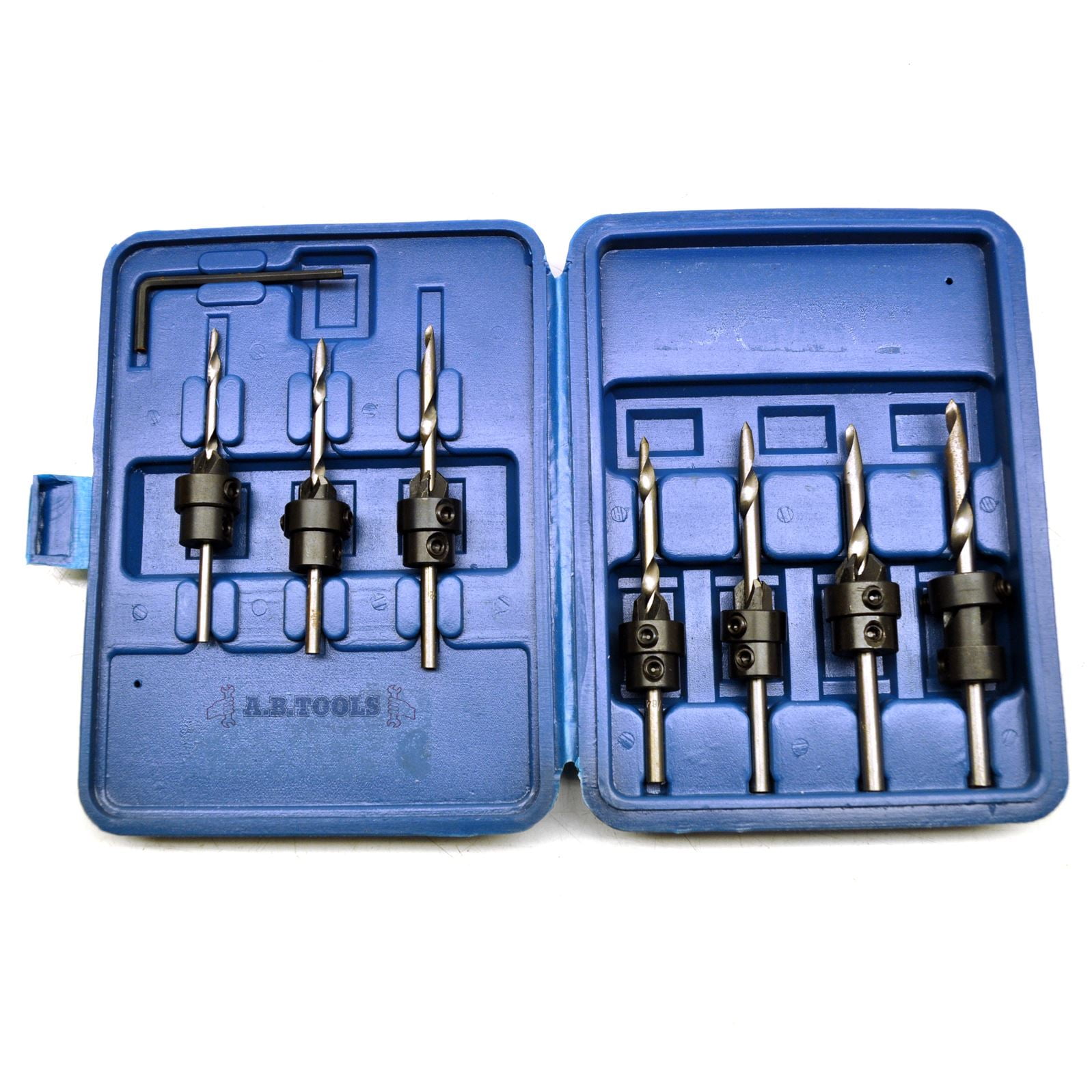 22pc Tapered Wood Pilot / Countersink Drill / Drilling Set in Case 1/8 ...