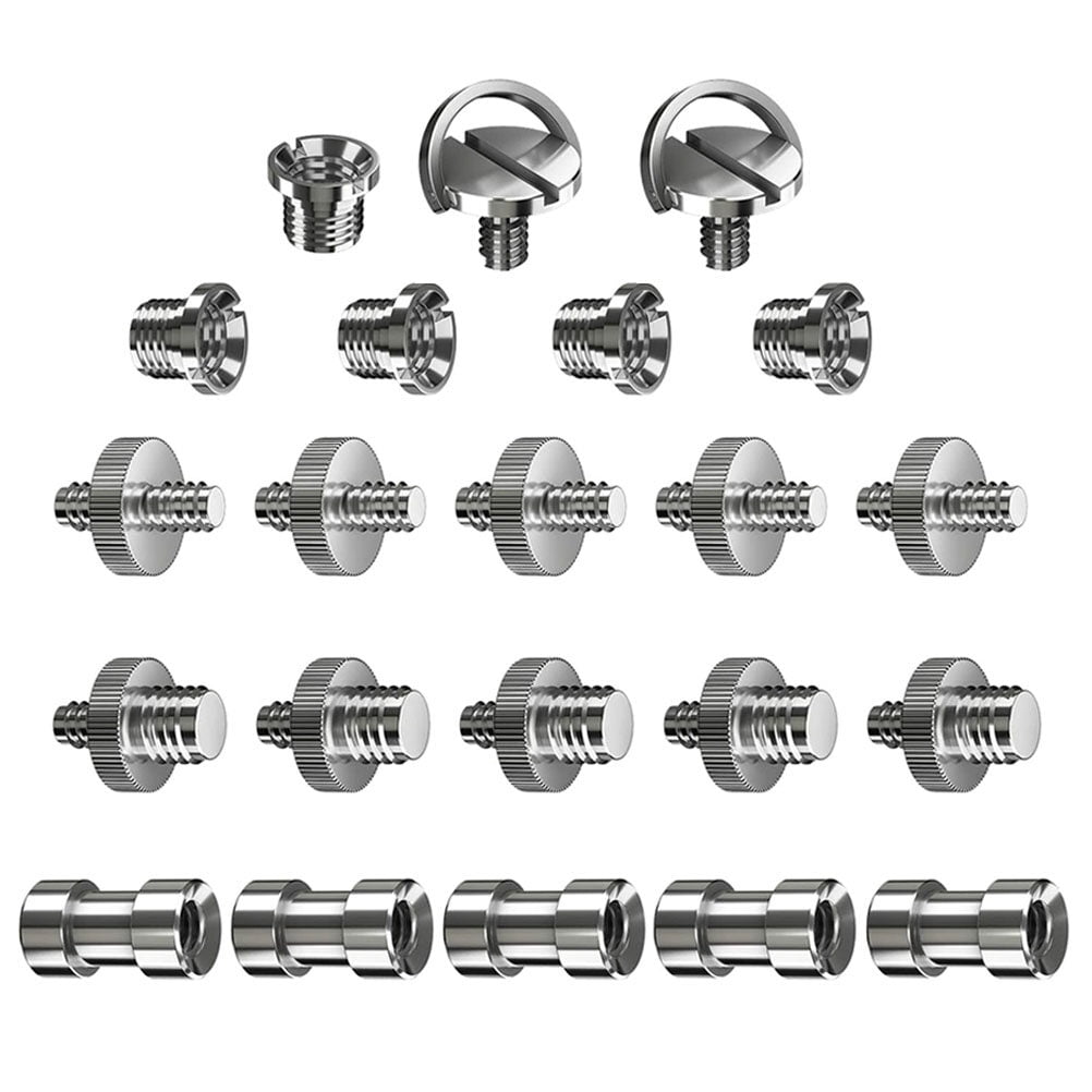 22pcs 1/4 Inch to 3/8 Inch Threaded Tripod Screw Adapter Tripod ...