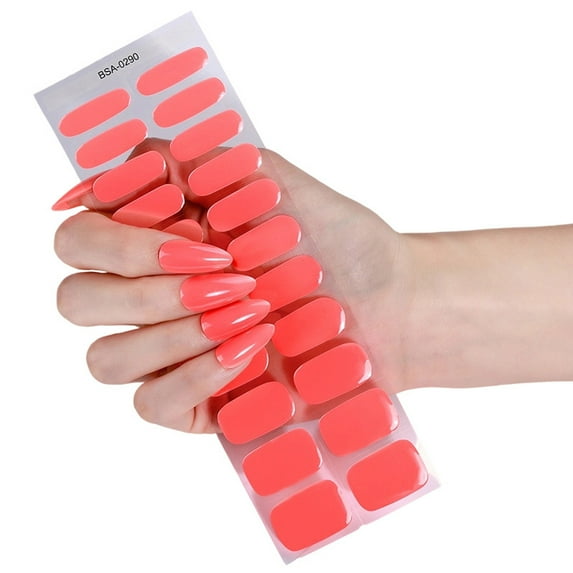 22pcs Gel Nails Stickers with 22 Styles Flexible Nails Art Set for ...