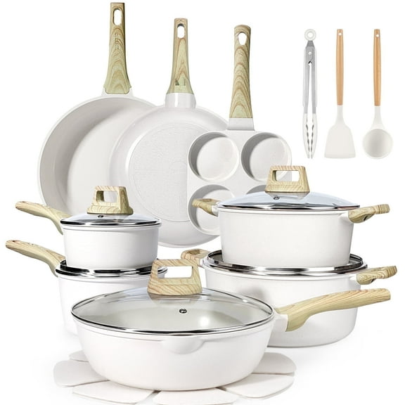 8 count Ceramic Pots and Pans Set, Cooking Pan Set,Cooking Pot Set ...