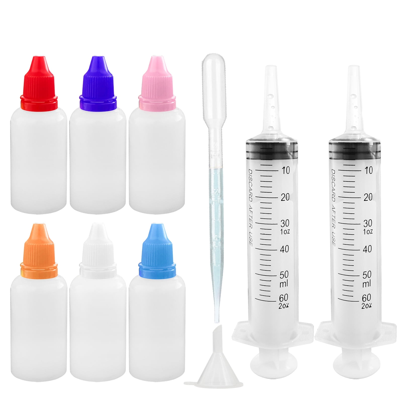 22pcs Set Clear Refillable Plastic Squeezable Dropper Bottle for ...