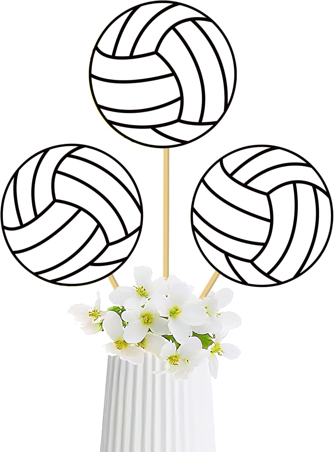 22pcs Volleyball Centerpiece Sticks Volleyball Party Table Toppers ...