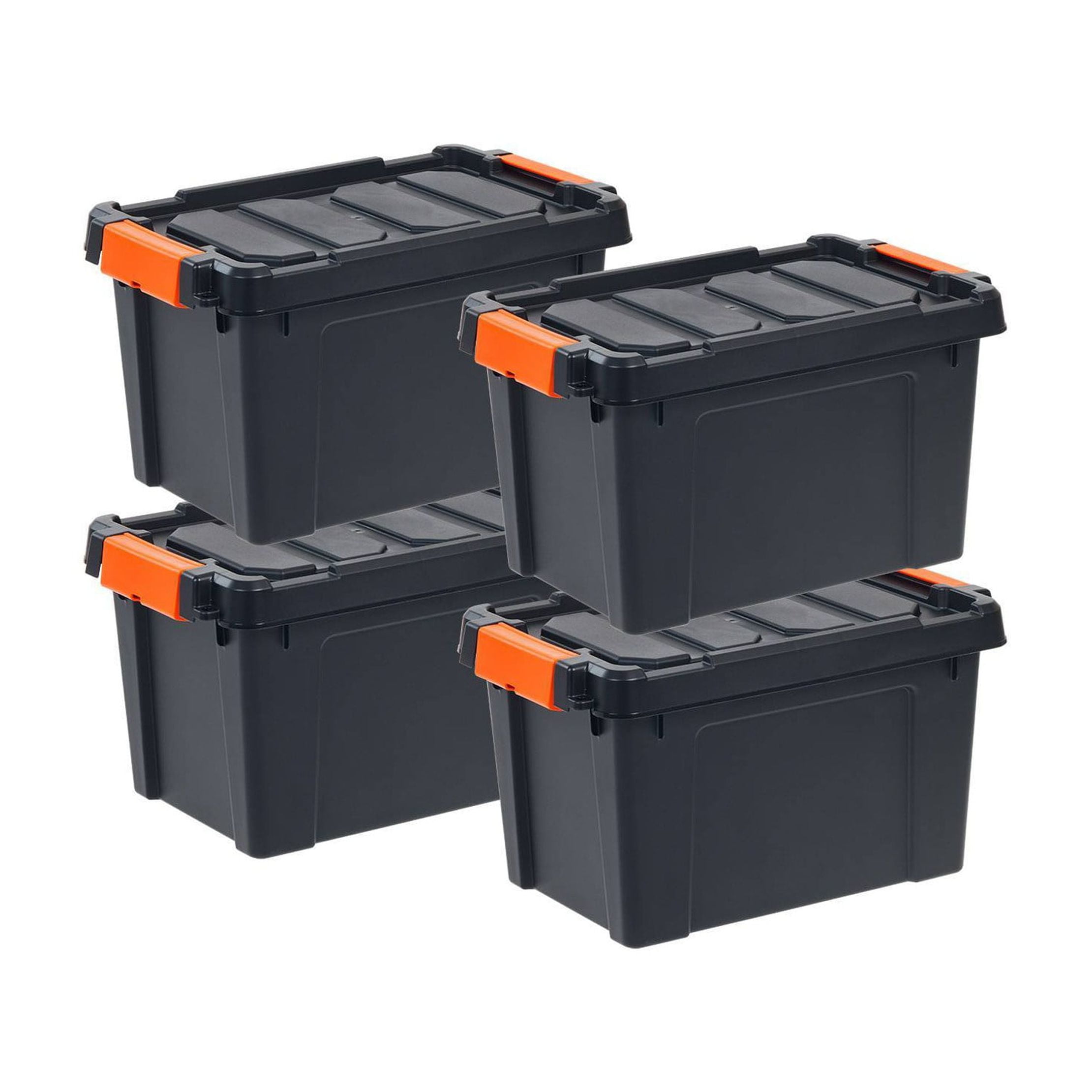 22qt 4pk Heavy Duty Plastic Storage Bin with Durable Lid - Walmart.com