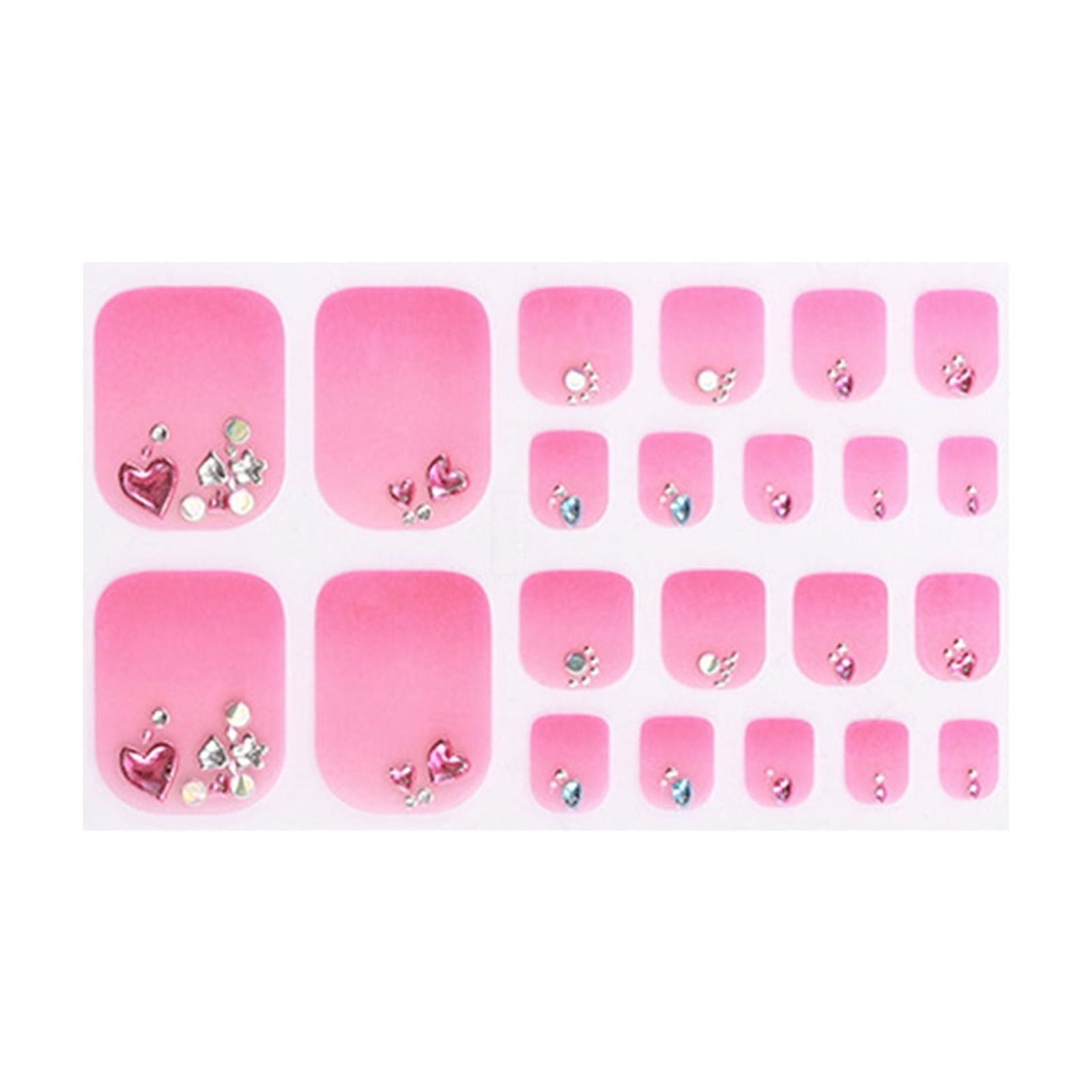 22tips/sheet Toenail Sticker Full Cover Waterproof Sticker Foot Toenail ...