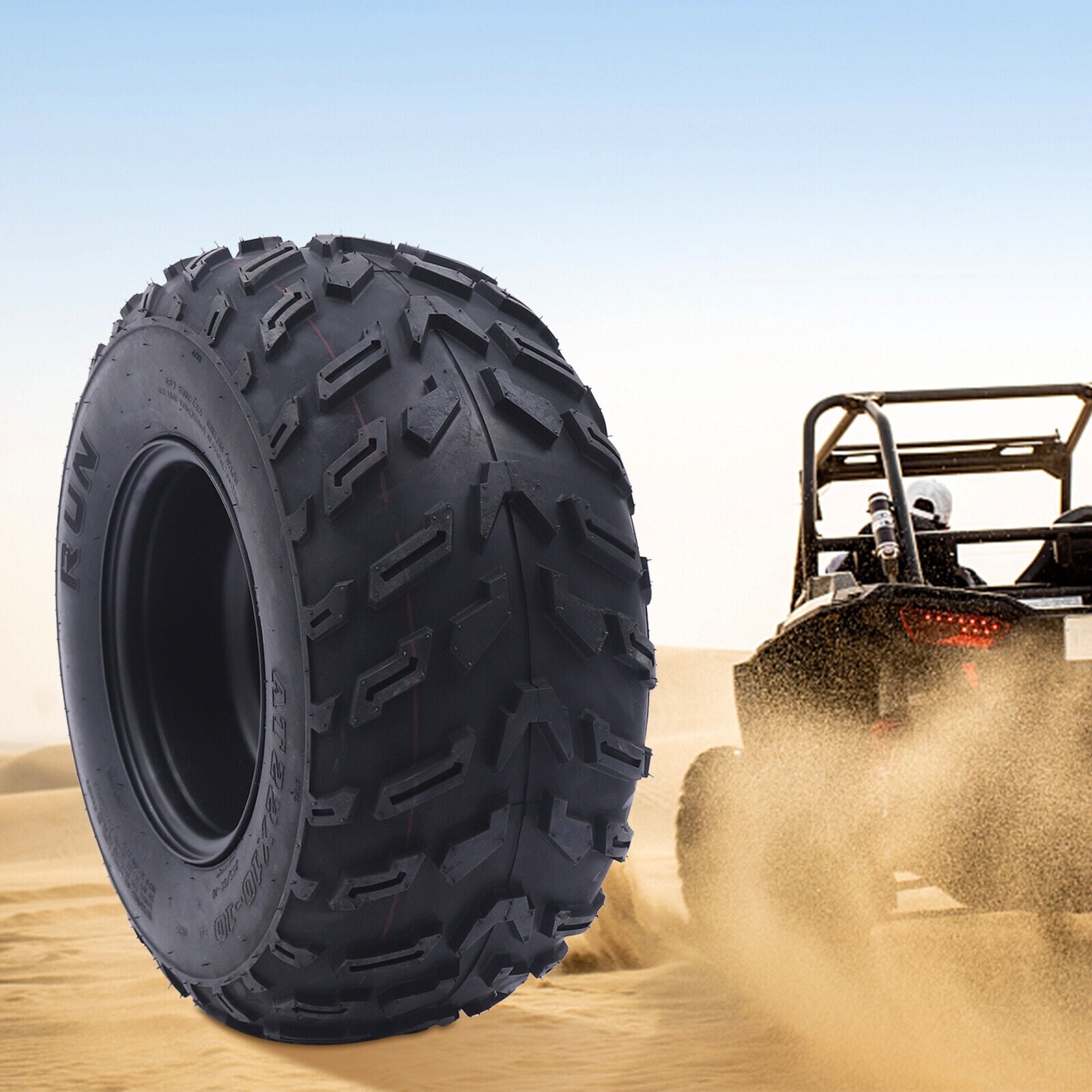 22x10-10 10" ATV Quad Wheel/Tire With Rim, One Tire Mounted on One Rim ...