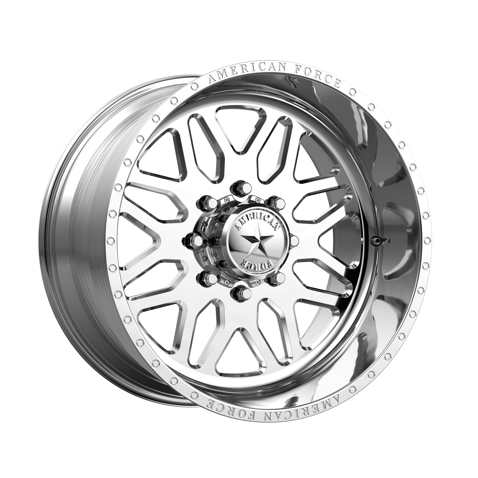 22x10 American Force AFW B02 TRAX SS Polished Wheel 8x170 (-25mm ...