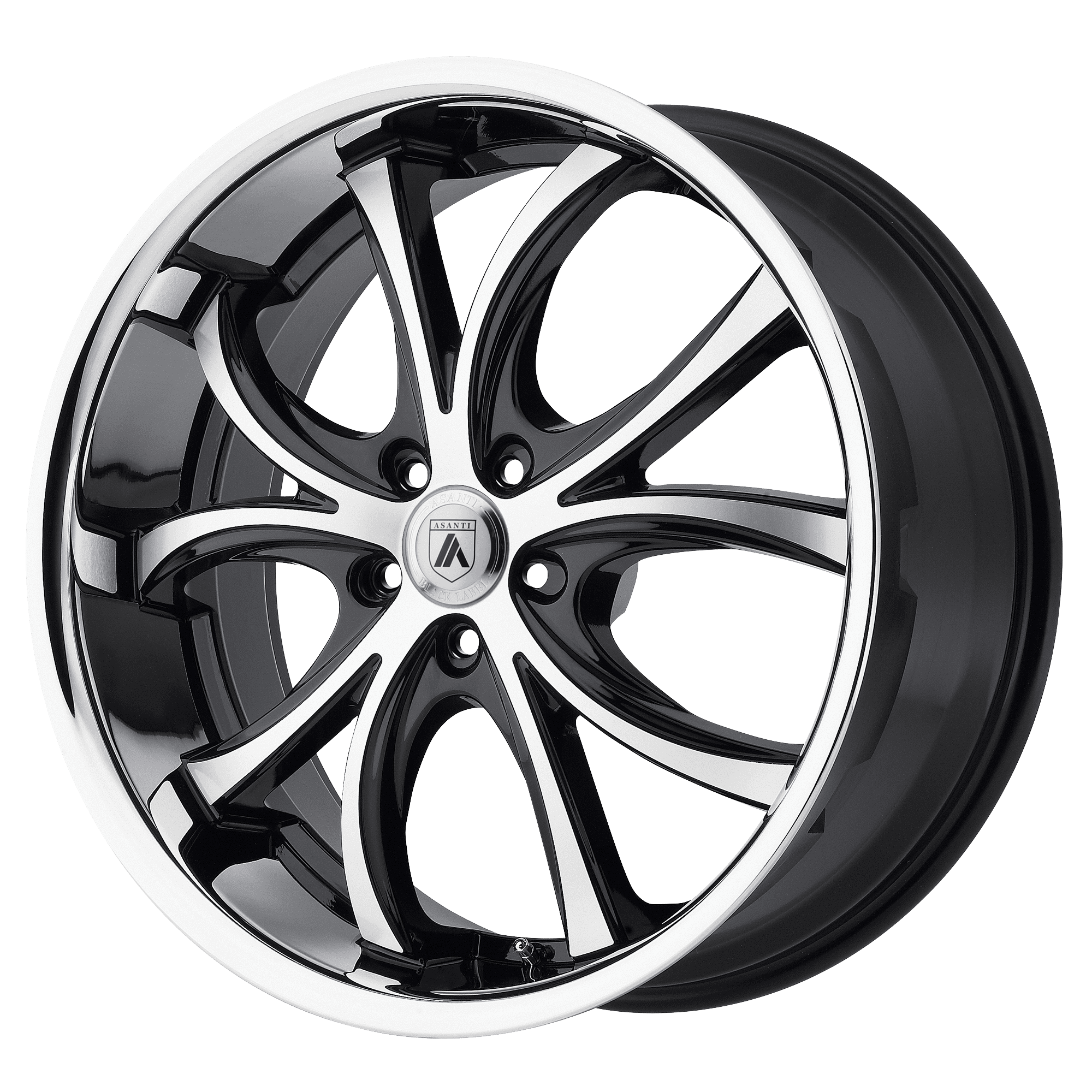22x10 Asanti Black ABL-8 ELEKTRA Machined Face SS Lip Wheel 5x115 (20mm ...