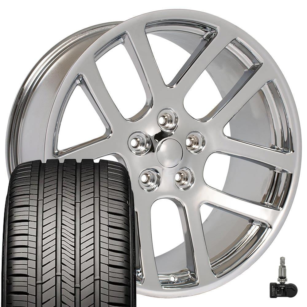 OE Wheels DG51 22 Inch Rims and Tires Fit Ram SRT Style 5x139.7 22x10 ...