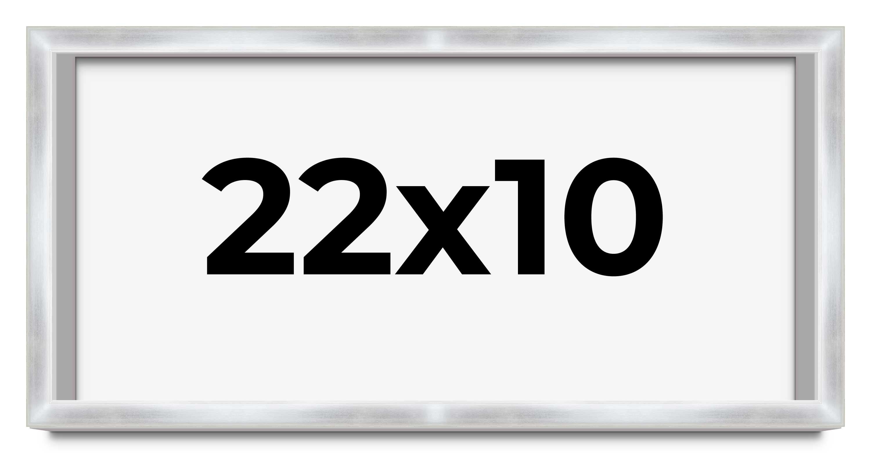 22x10 Frame Silver Whitewashed Wood Grain Solid Wood Shadow Box | 0.75 ...