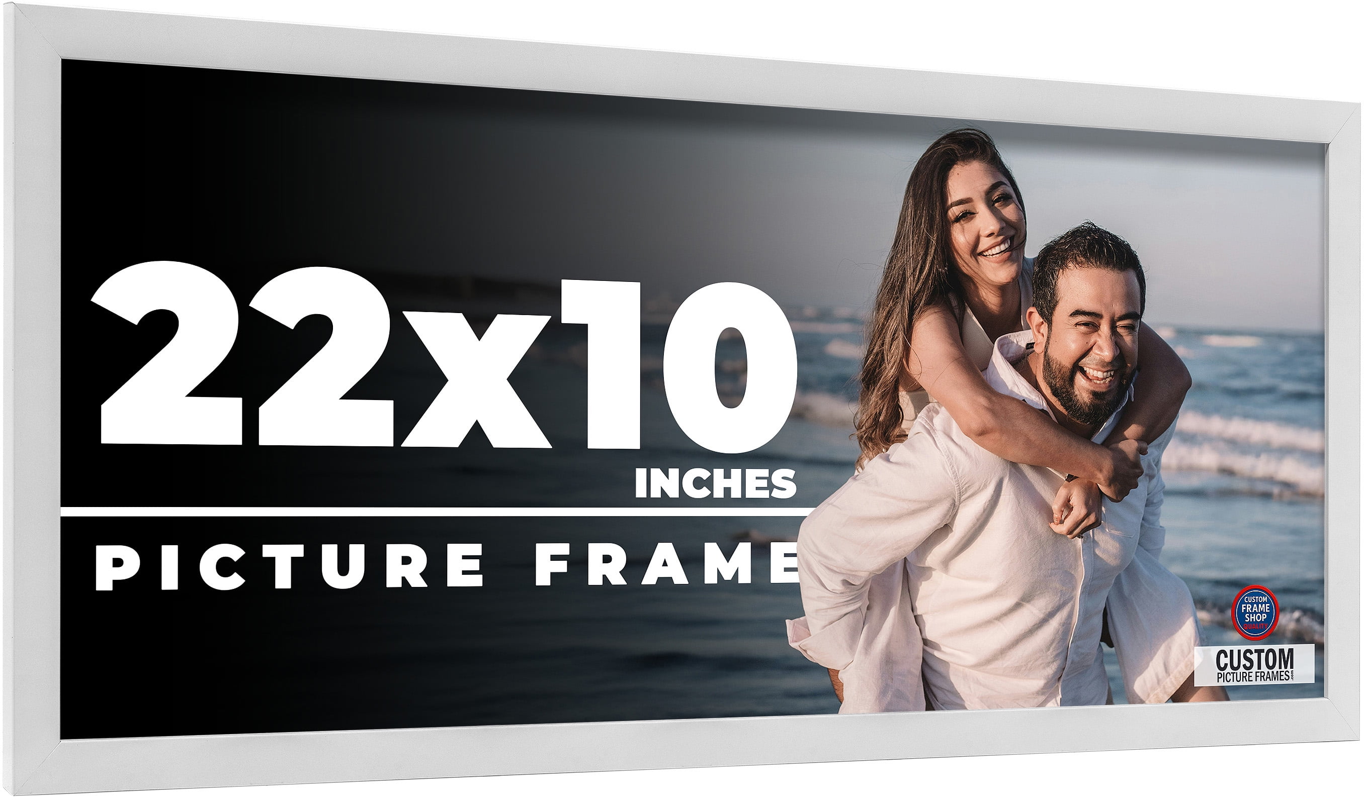 22x10 Frame White Real Wood Picture Frame Width 0.75 inches | Interior ...