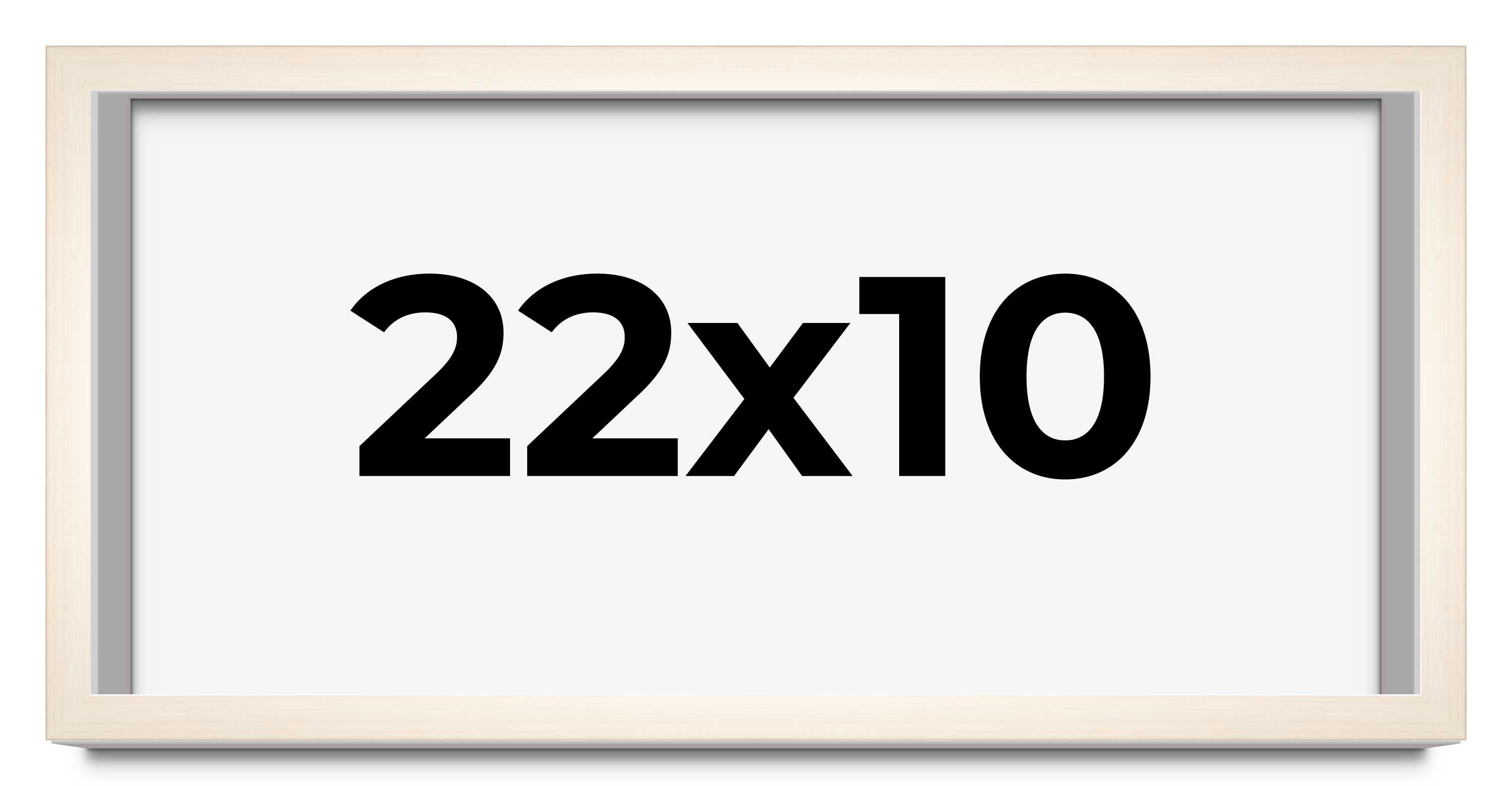 22x10 Frame White Wash Solid Wood Picture Frame | 0.8125 Inch Moulding ...