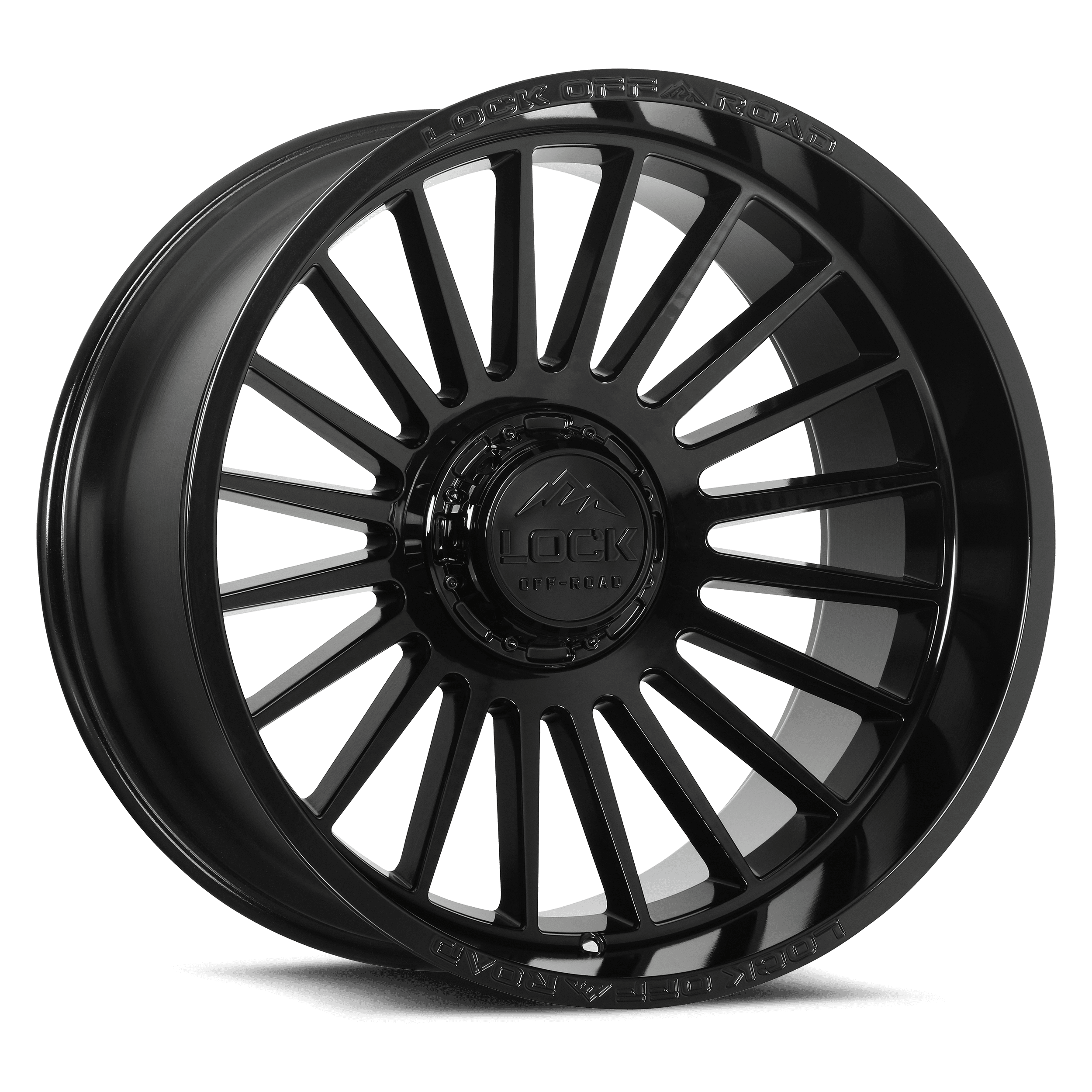 22x10 Lock Extreme Invasion Gloss Black Wheel 8x180 (-18mm) - Walmart.com