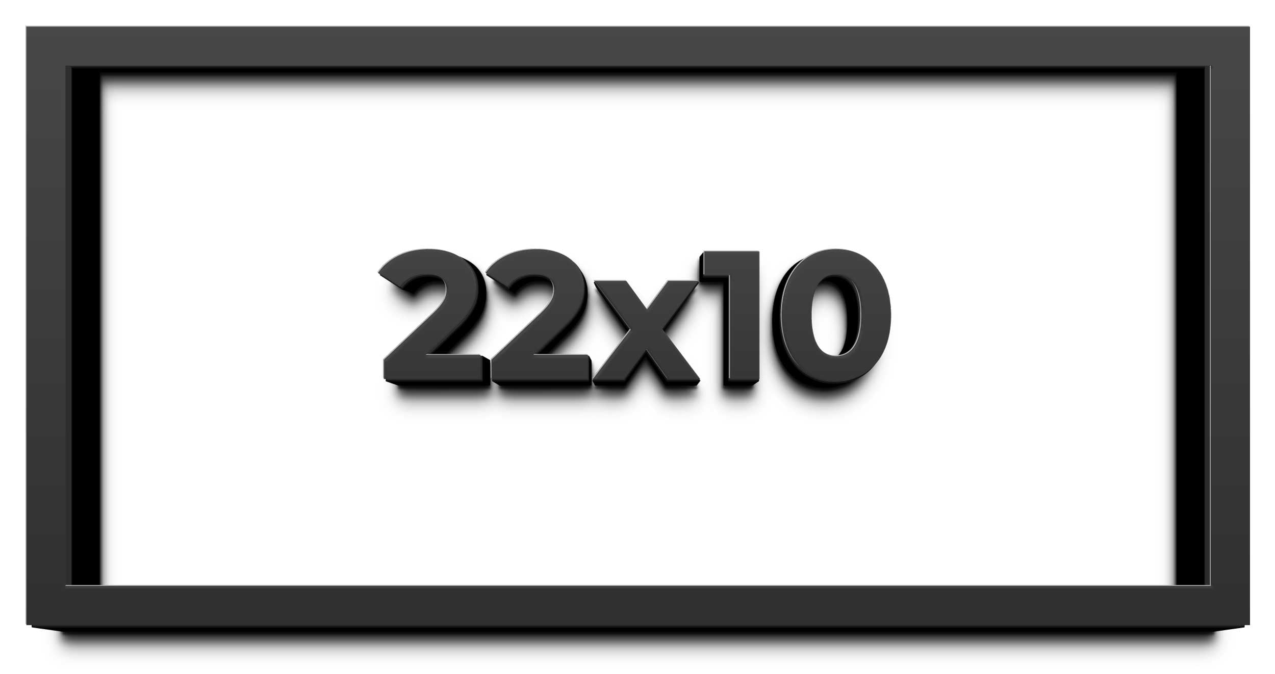22x10 Shadow Box Frame Black | 1 inches Deep Real Wood Contemporary ...