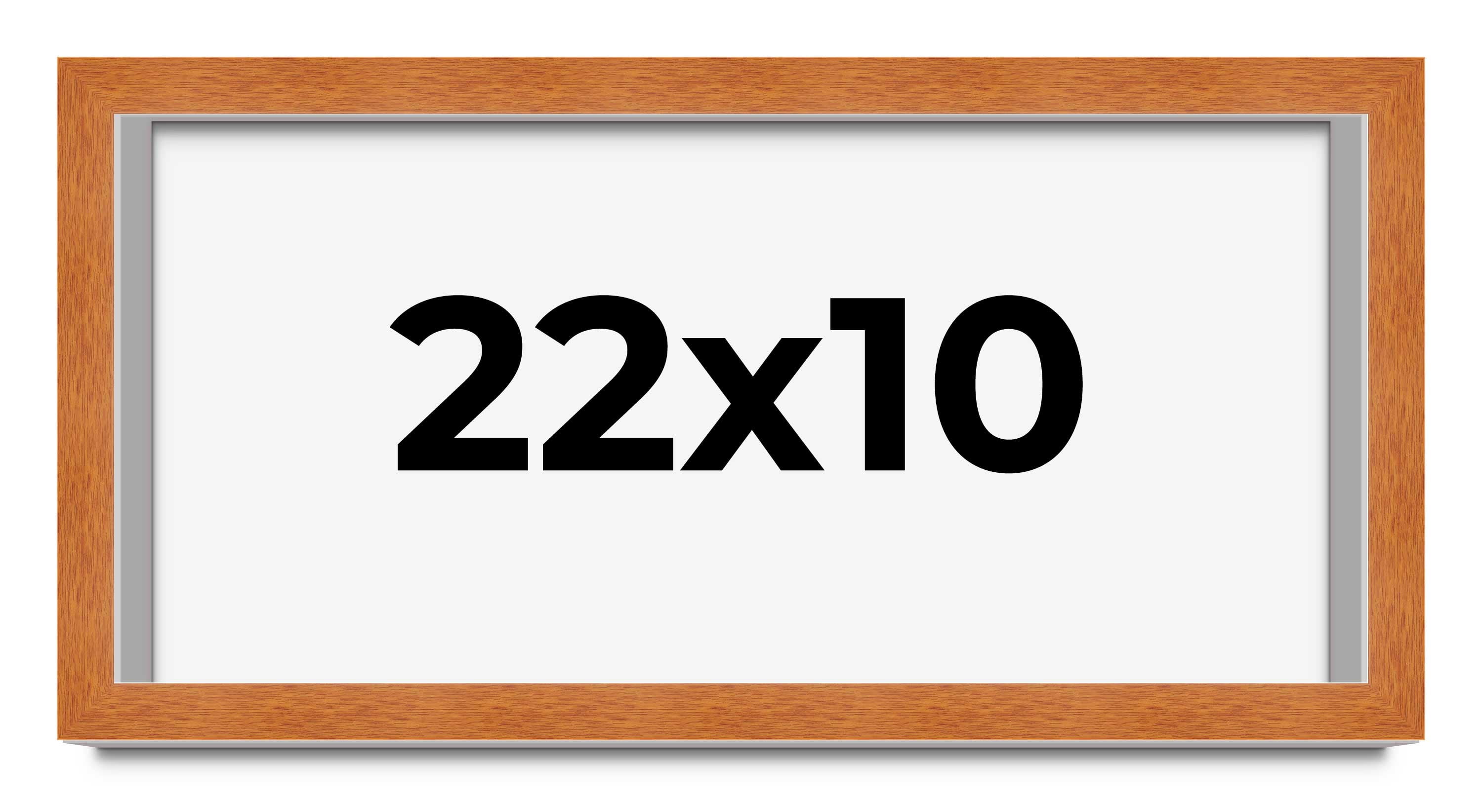 22x10 Shadow Box Frame Brown | 0.875 Inches Deep Real Wood Contemporary ...